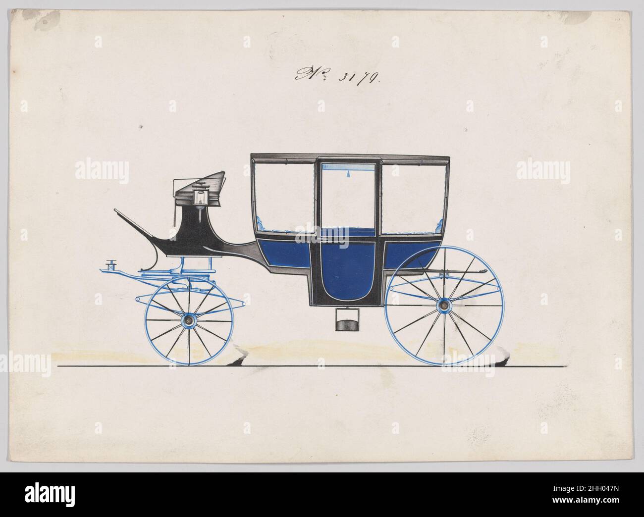 Design for Glass Panel Coach, no. 3179 1875 Brewster & Co. American ...