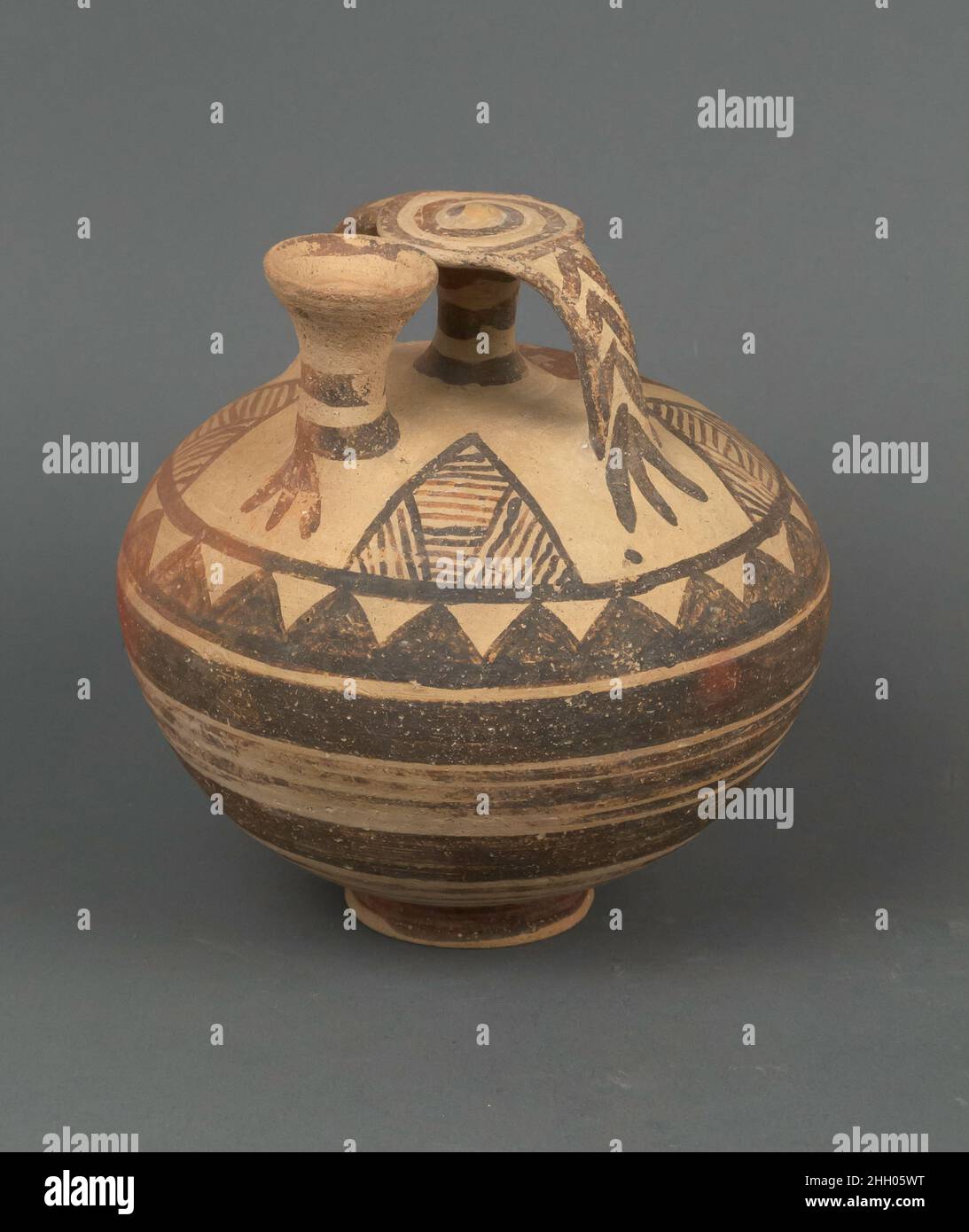 Terracotta stirrup jar ca. 1200–1050 B.C. Cypriot The stirrup jar is ...