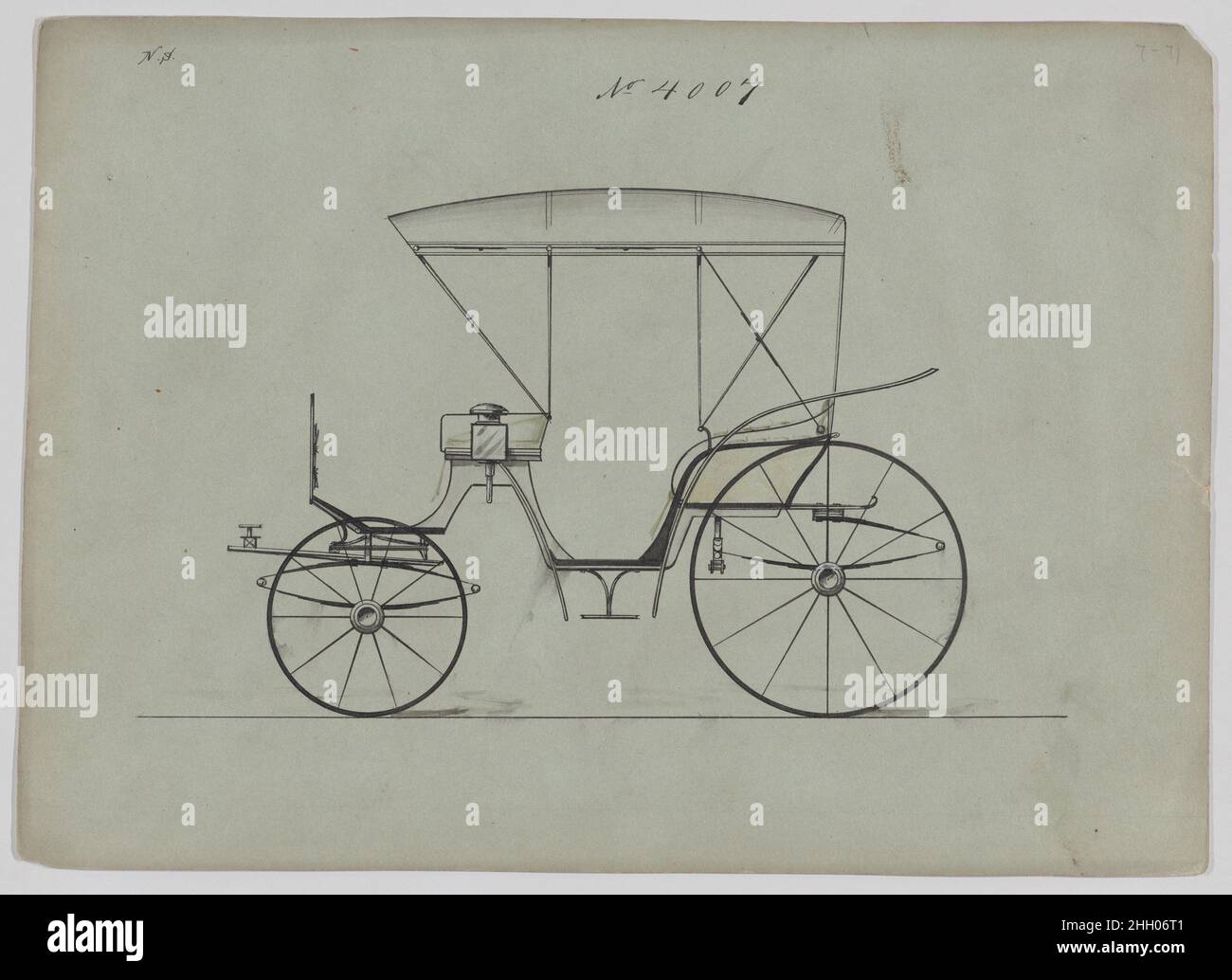Design for Park Phaeton, no. 4007 1887 Brewster & Co. American Brewster ...