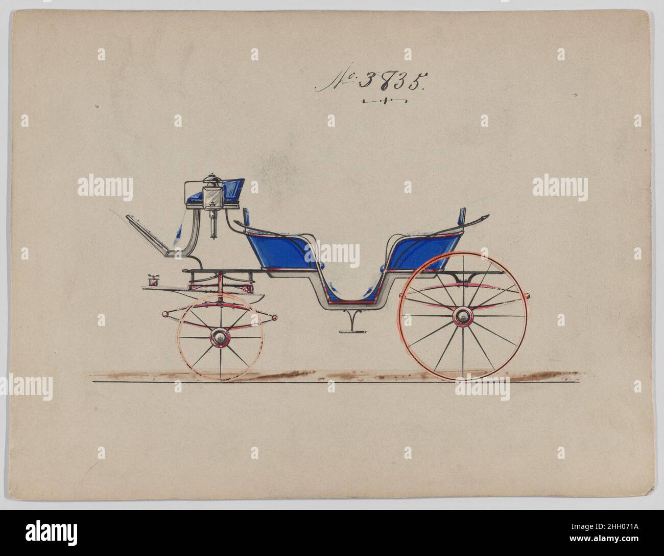 Design for 6 seat Phaeton, no. 3835 1883 Brewster & Co. American ...