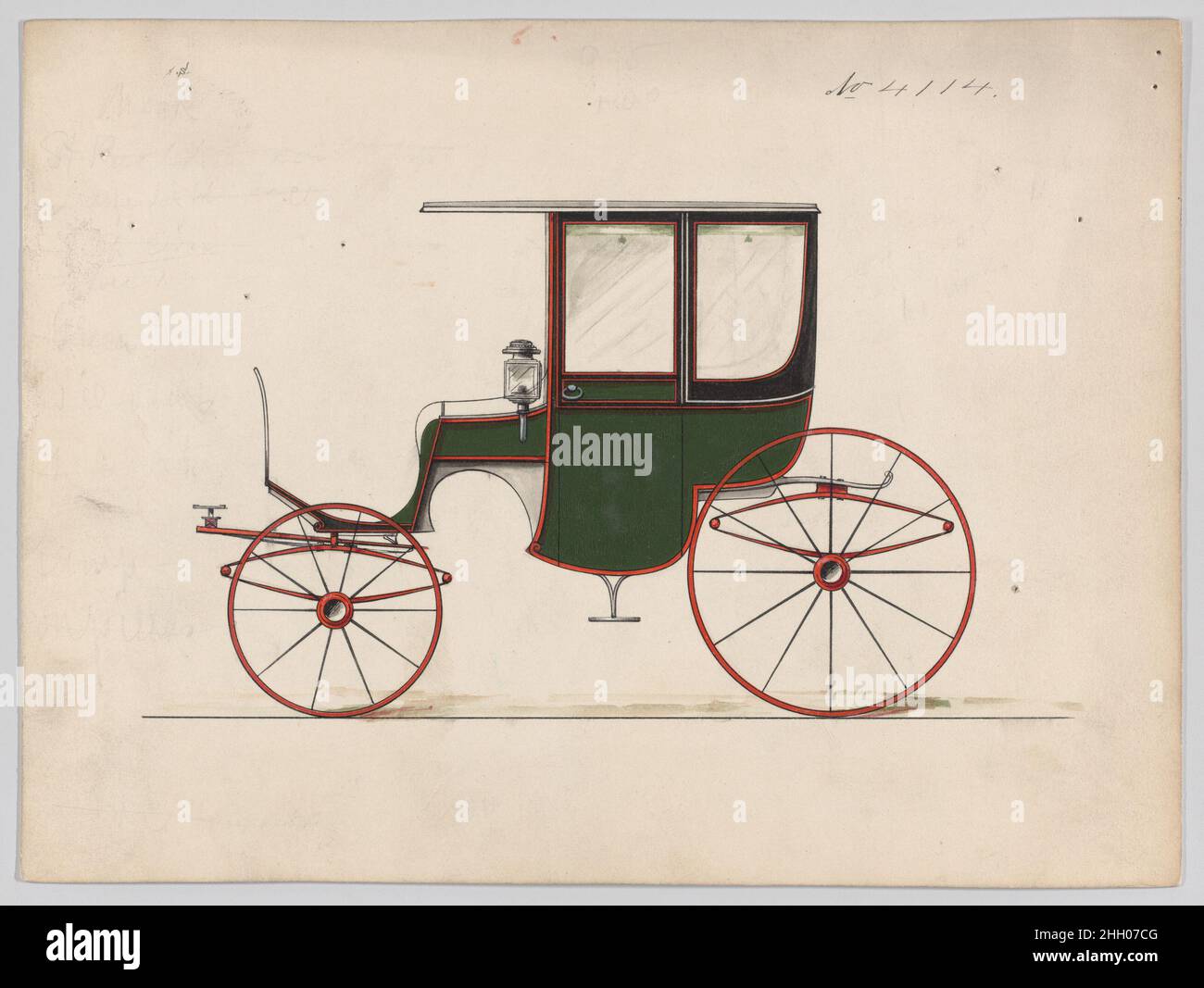 Design for 4 seat Rockaway, no. 4114 1890 Brewster & Co. American ...