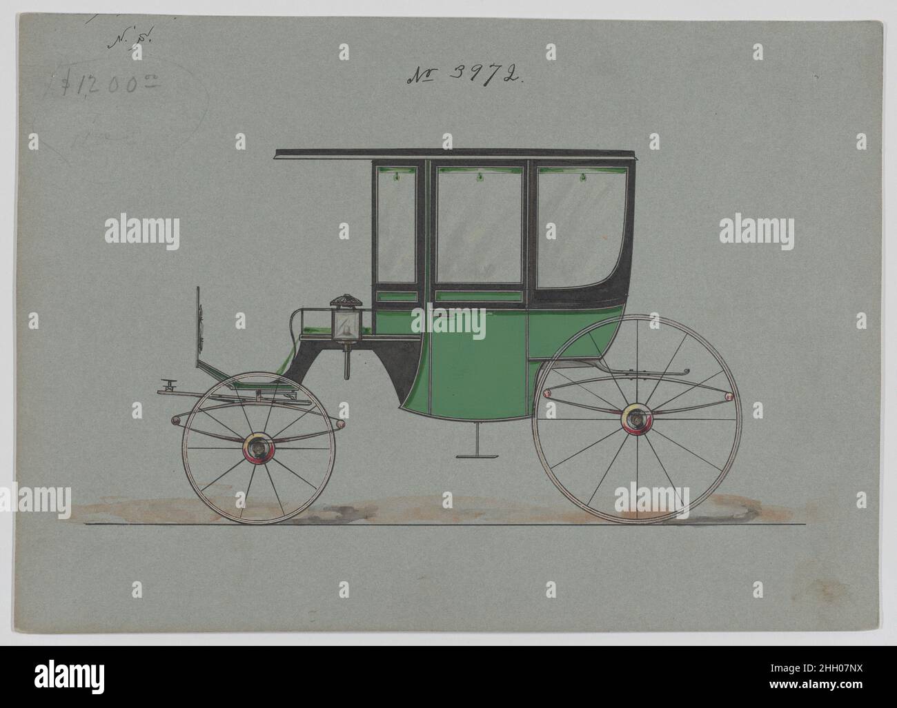 Design for 6 seat Rockaway, no. 3972 1886 Brewster & Co. American ...