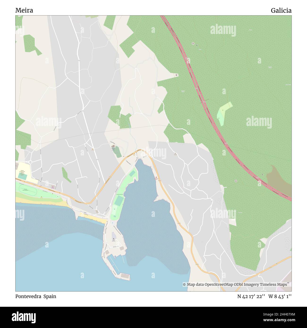 Meira, Pontevedra, Spain, Galicia, N 42 17' 22'', W 8 43' 1'', map ...