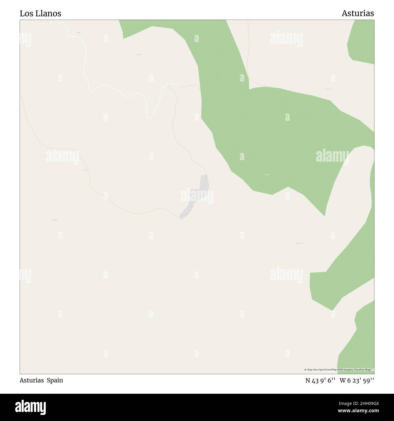 Los Llanos, Asturias, Spain, Asturias, N 43 9' 6'', W 6 23' 59'', map ...