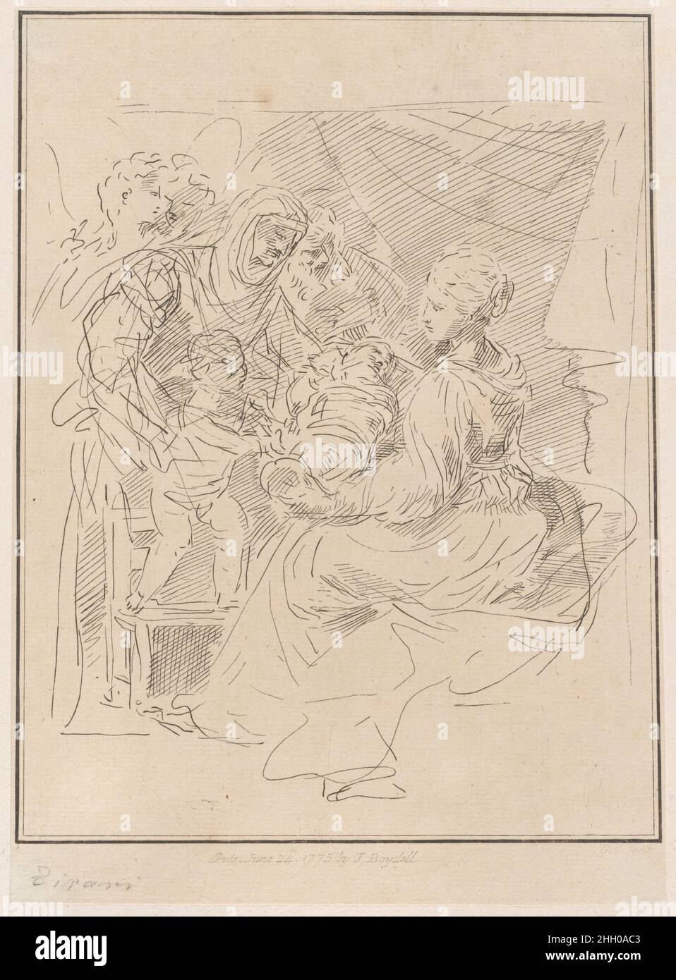 The Holy Family with the infant Saint John the Baptist, and other ...