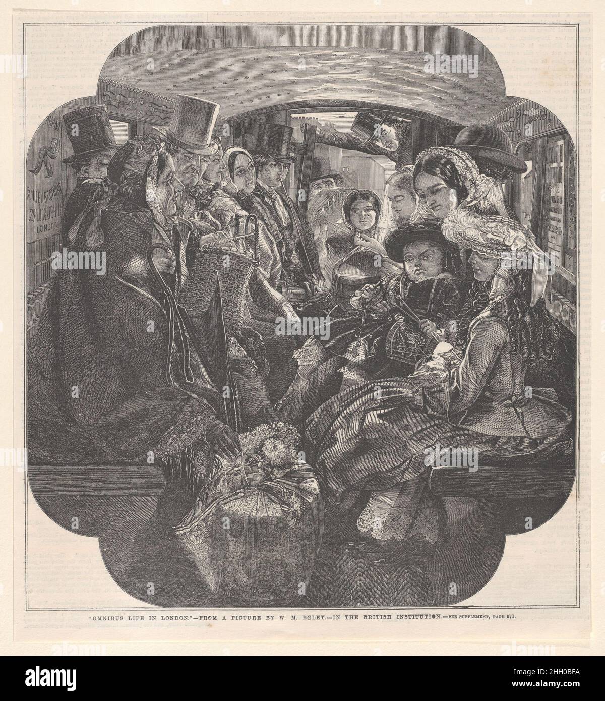 Omnibus Life in London, from "Illustrated London News" June 11, 1859 ...