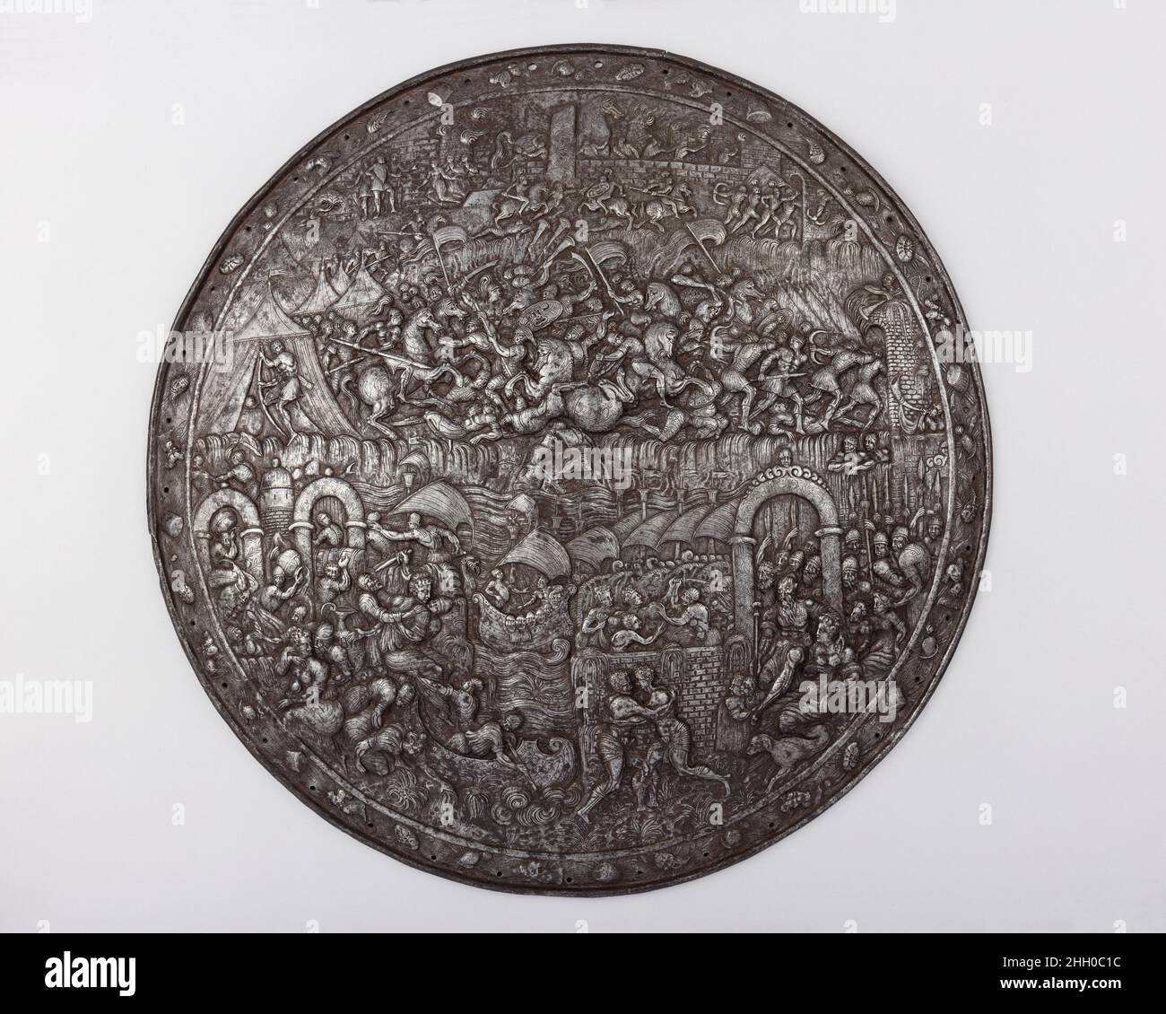 Shield Depicting the Siege of Troy ca. 1580–90 French The mythological ...