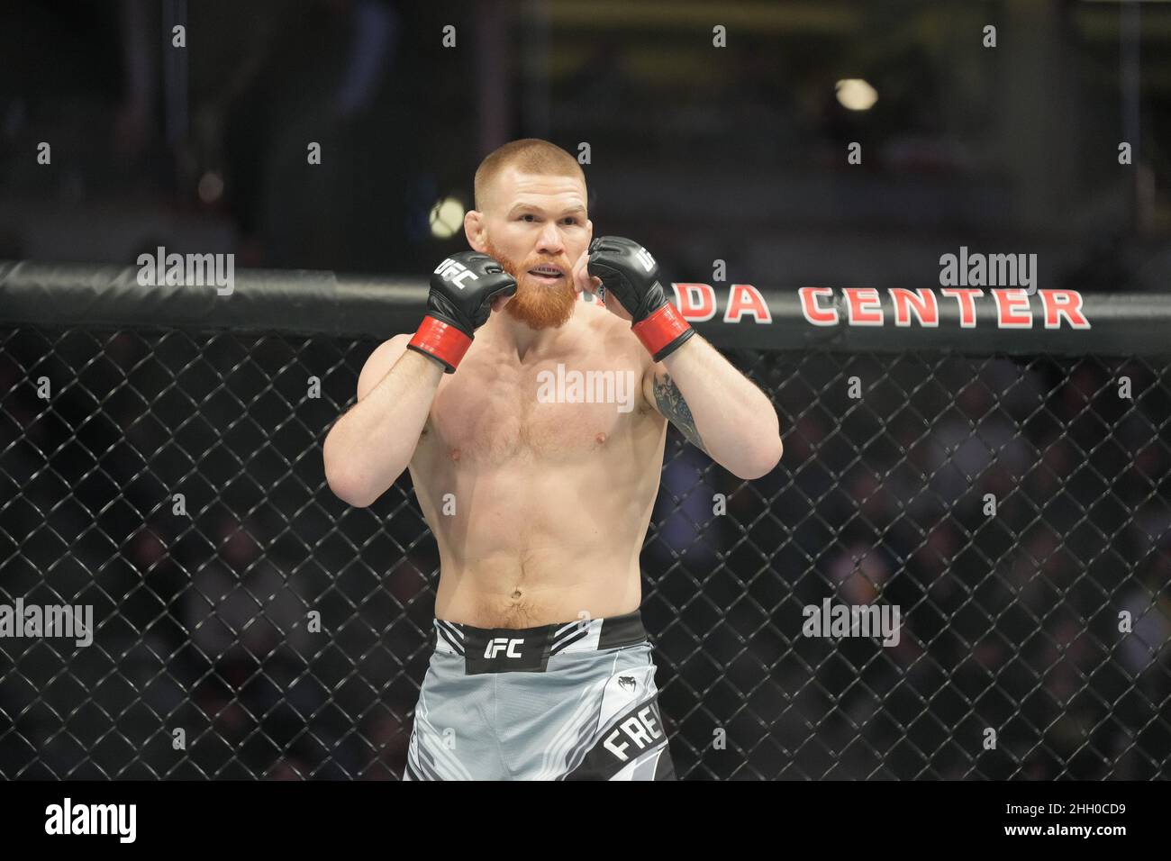 ANAHEIM, CA - JANUARY 22: Matt Frevola prepares to fight Genaro Valdéz ...