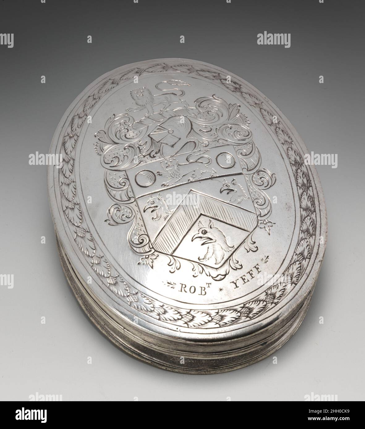 Tobacco box inscribed with the name Robert Yeff early 18th century ...