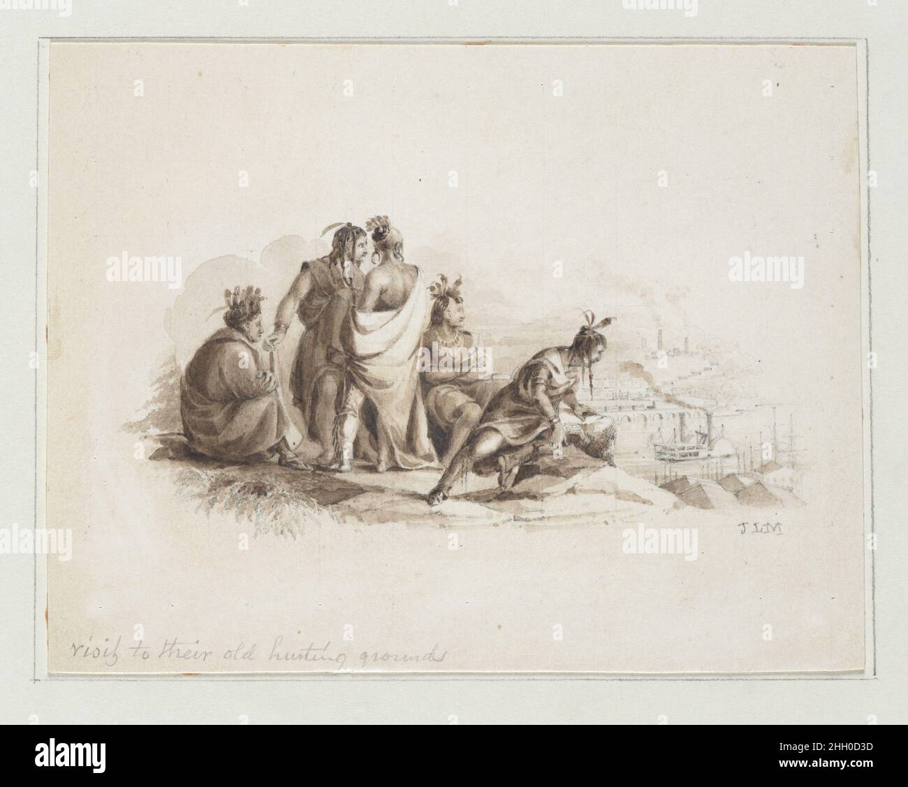 Visit to Their Old Hunting Grounds (from Hosack Album) ca. 1843 John ...