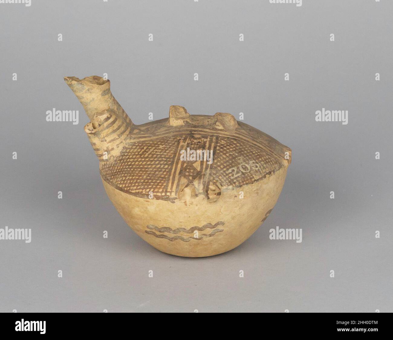 Vase ca. 3200–1050 B.C. Cypriot Fantastic vase with two spouts, string ...