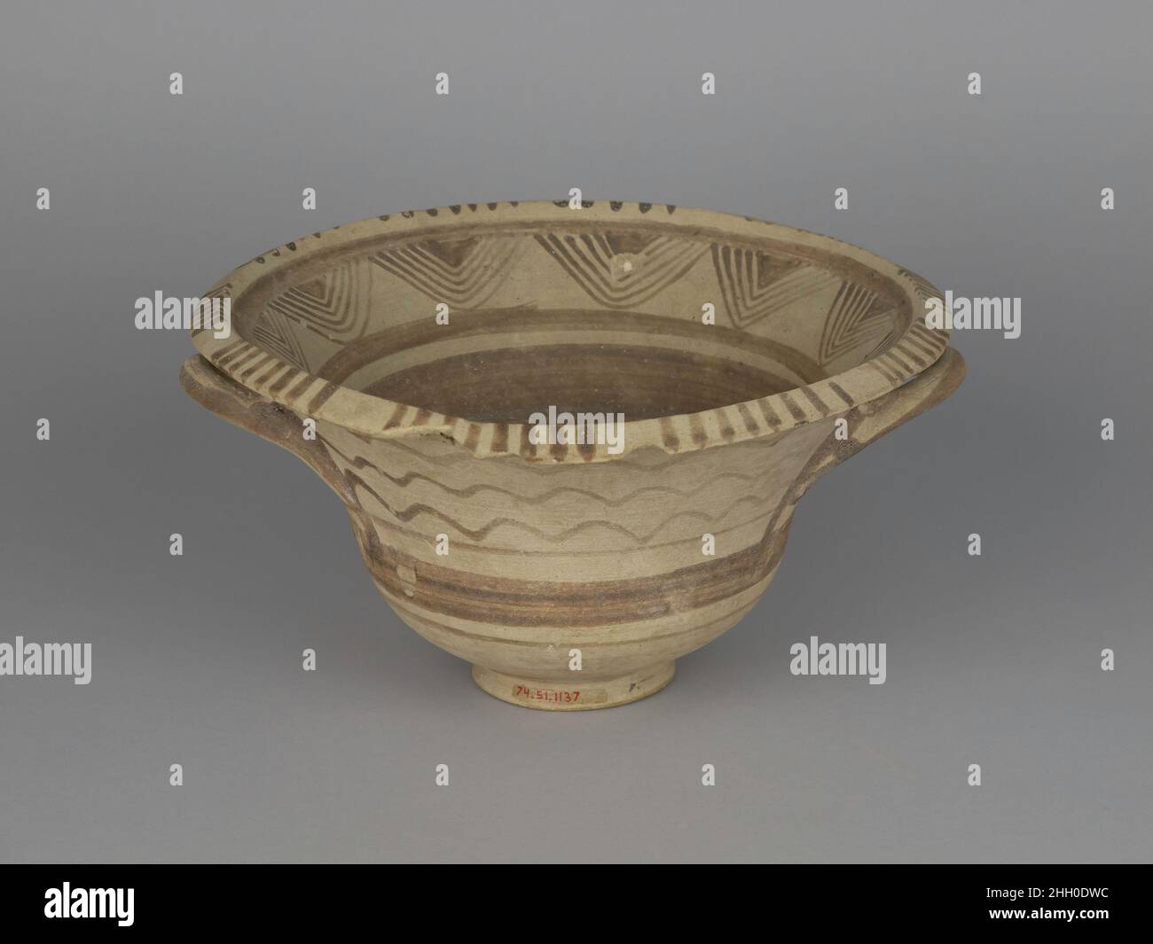 Terracotta kalathos (basket) ca. 1200–1050 B.C. Cypriot The kalathos is ...