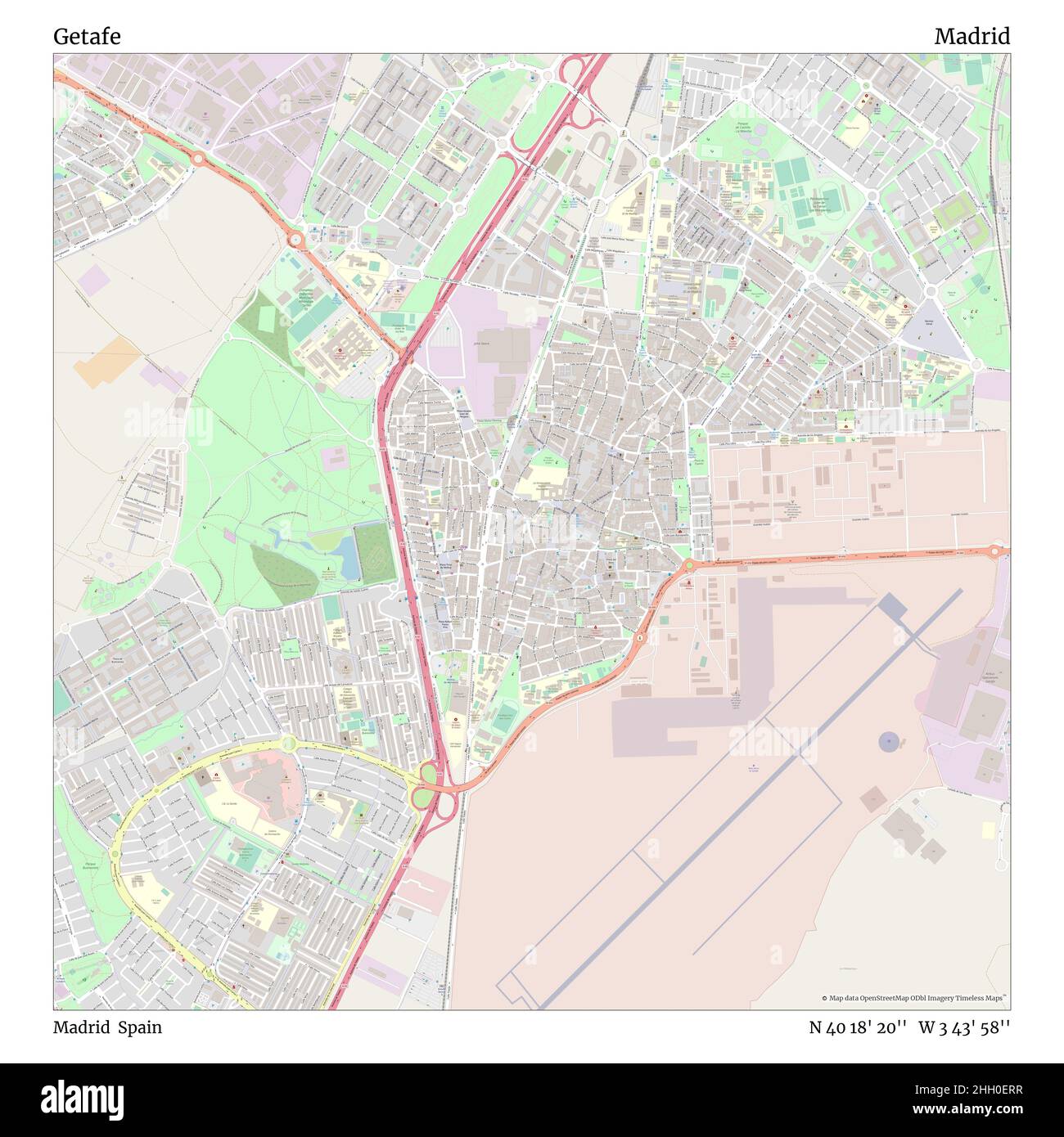 Getafe, Madrid, Spain, Madrid, N 40 18' 20'', W 3 43' 58'', map ...