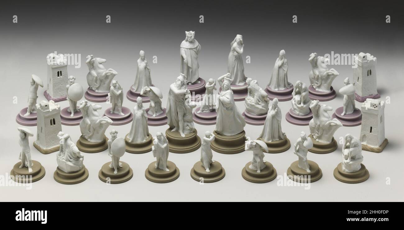 Chessmen (32) early 19th century John Flaxman British. Chessmen (32 ...