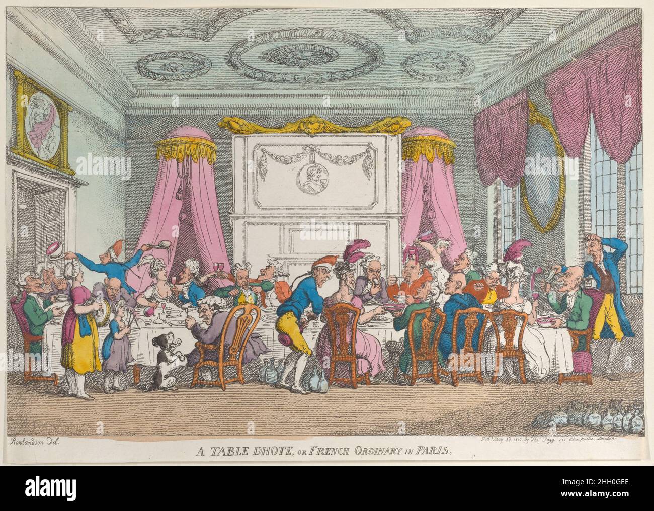 A Table D'Hote or French Ordinary in Paris May 30, 1810 Thomas ...