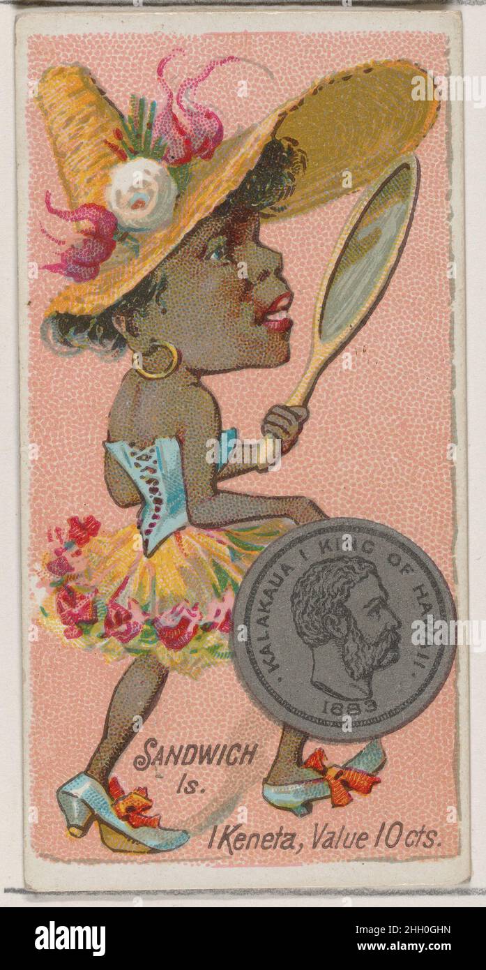 Caricatured figure from the Sandwich Islands, 1 Keneta, from the series ...