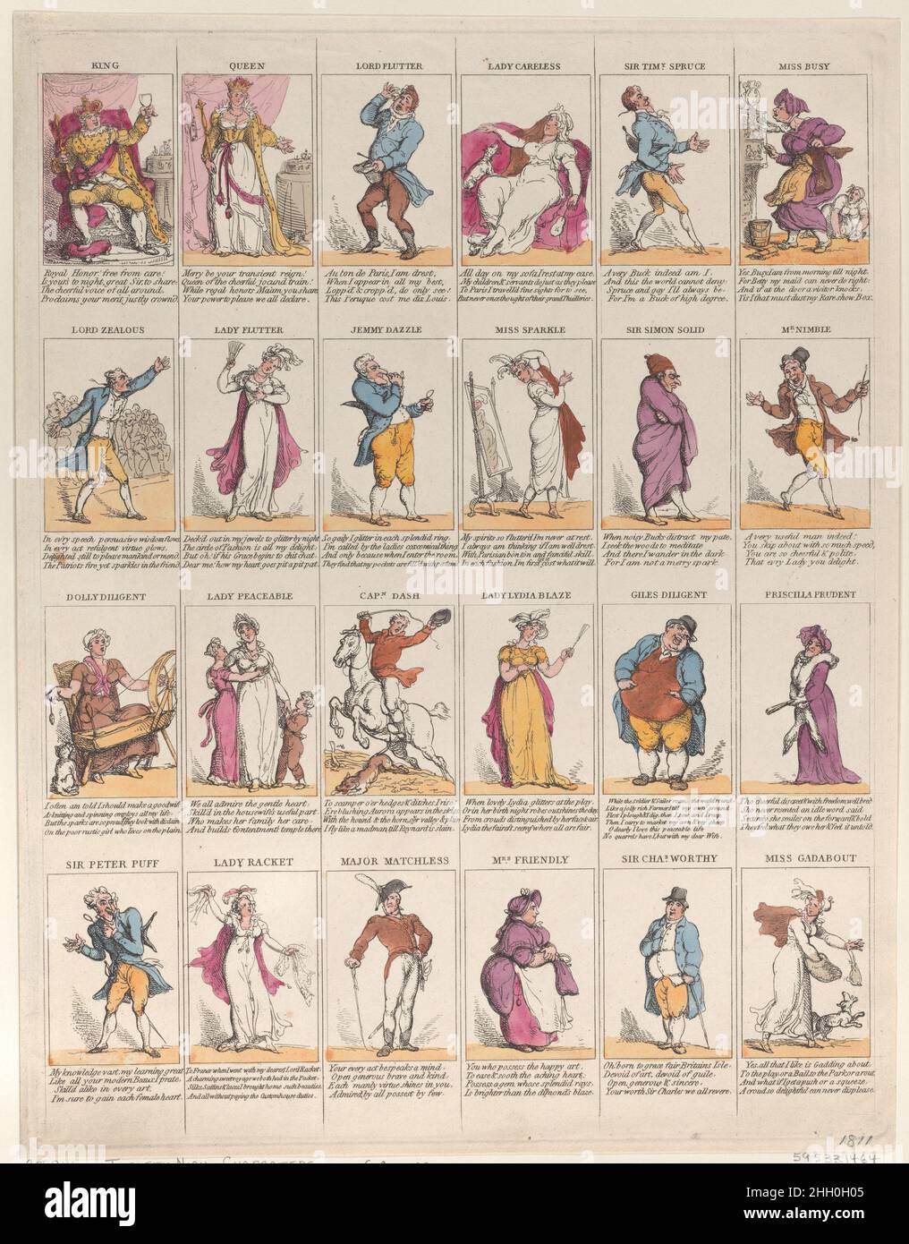 Twelfth Night Characters 1811 Thomas Rowlandson Twenty-four caricatures ...