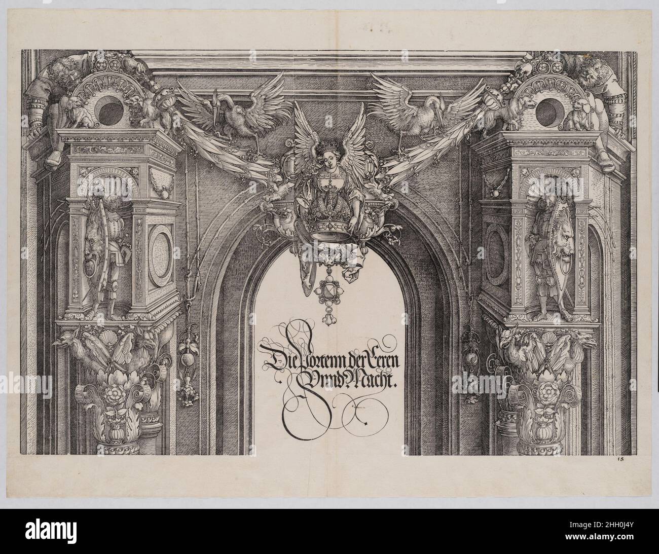 The Upper Section of the Entryway to the Central Portal with a Winged ...