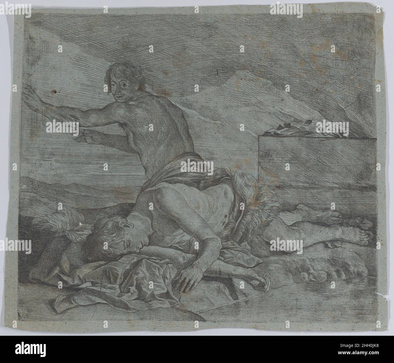 Cain fleeing after having slain Abel ca.1640–1660 After Matthias Stom ...