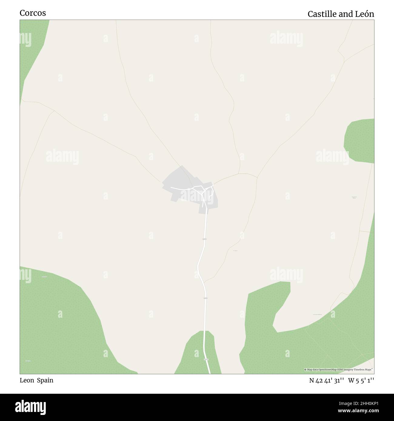 Corcos, Leon, Spain, Castille and León, N 42 41' 31'', W 5 5' 1'', map ...