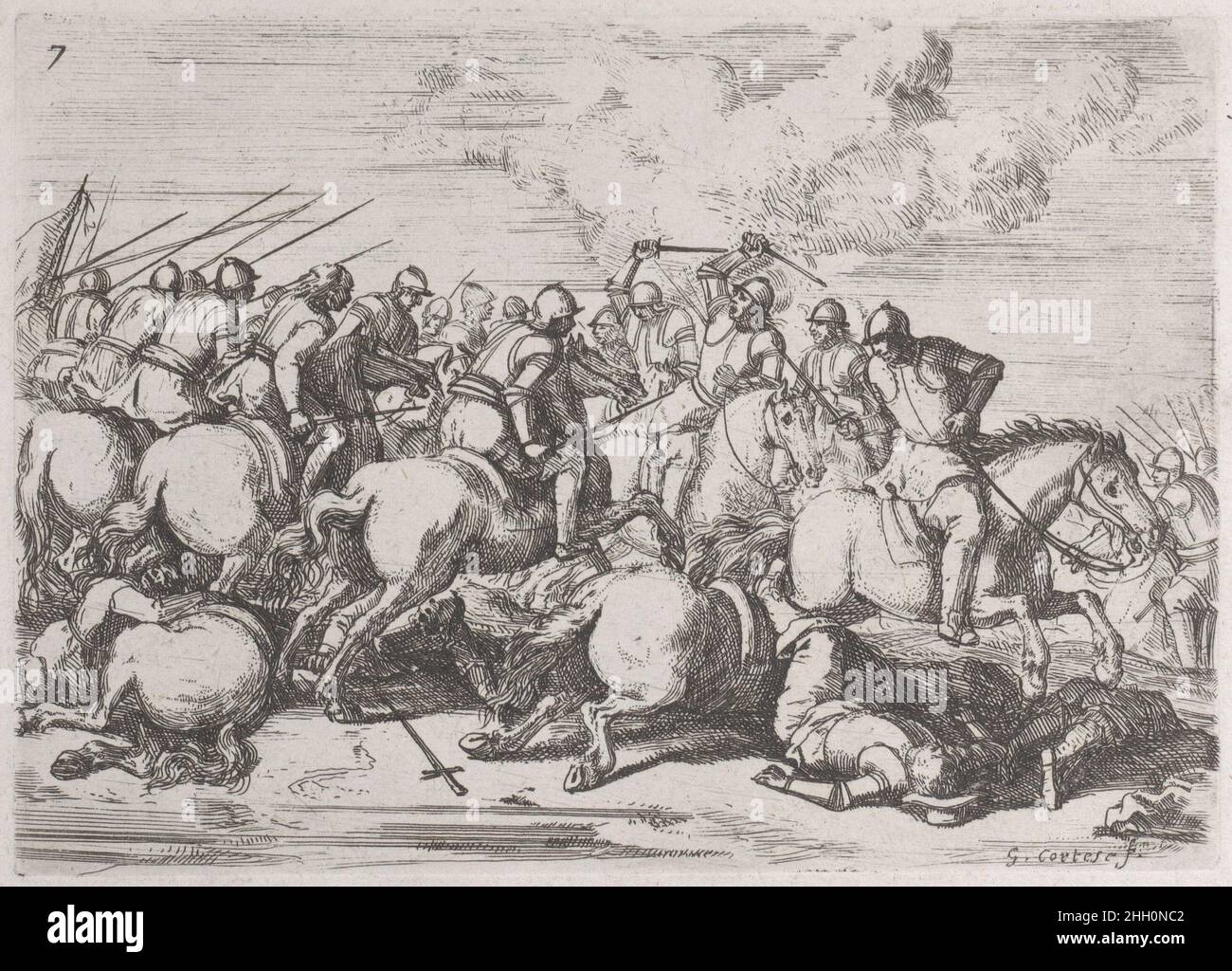Plate 7: shock of a cavalry 1635–60 Jacques Courtois. Plate 7: shock of ...