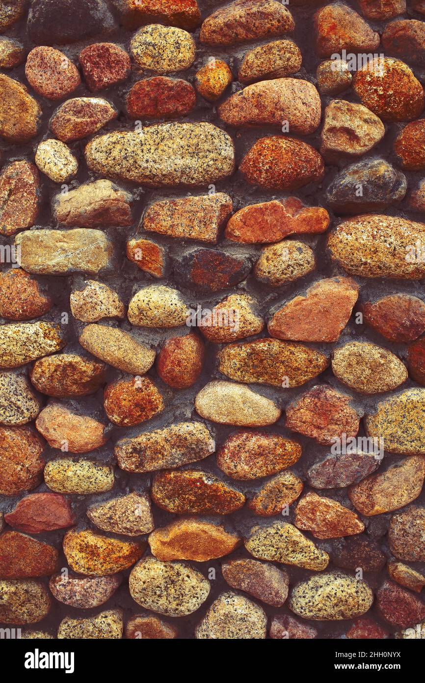 Pebble stone wall hi-res stock photography and images - Alamy