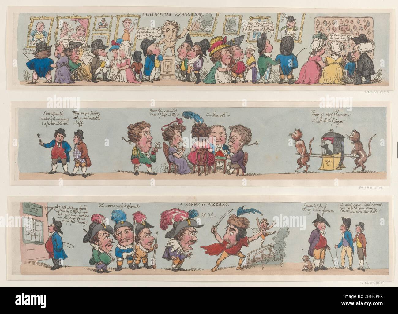 A Scene in Pizzaro, Grotesque Borders for Rooms & Halls (?) 1799–1800 ...