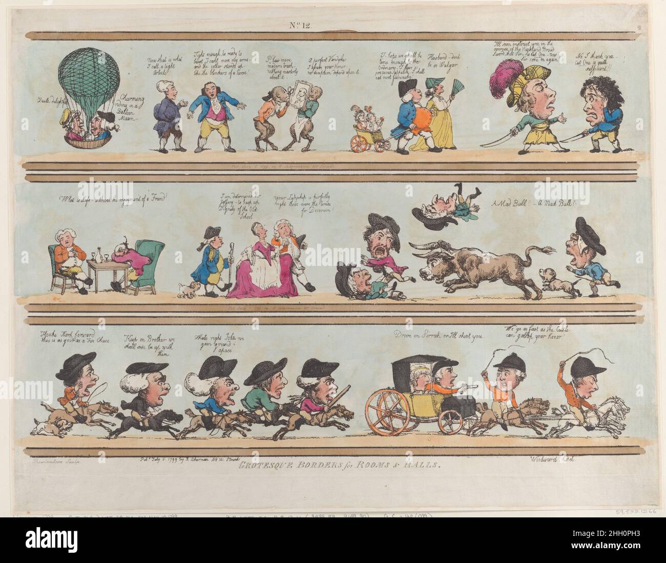 Grotesque Borders for Rooms & Halls, Plate 12 July 5, 1799 Thomas ...