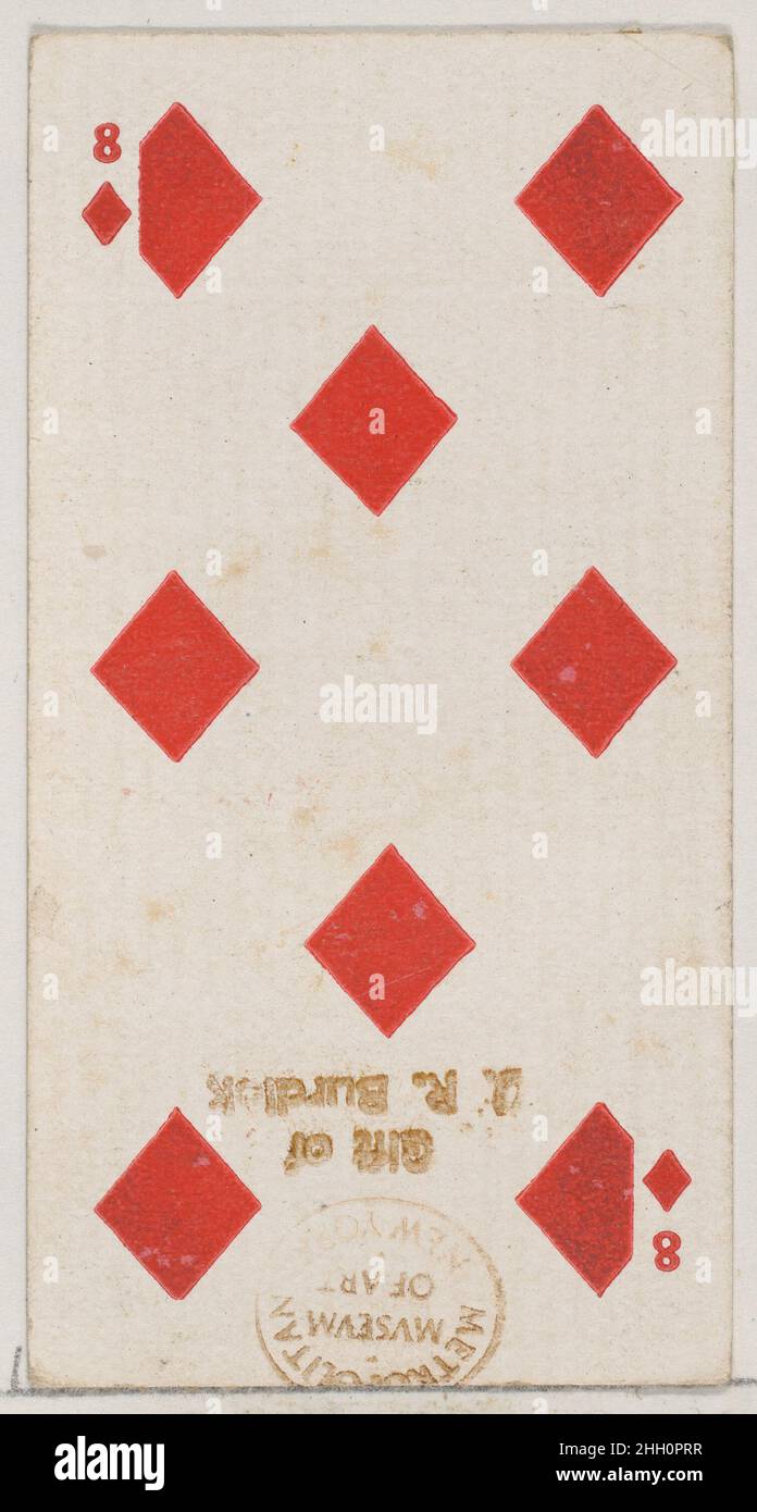 Eight Diamonds (red), from the Playing Cards series (N84) for Duke ...