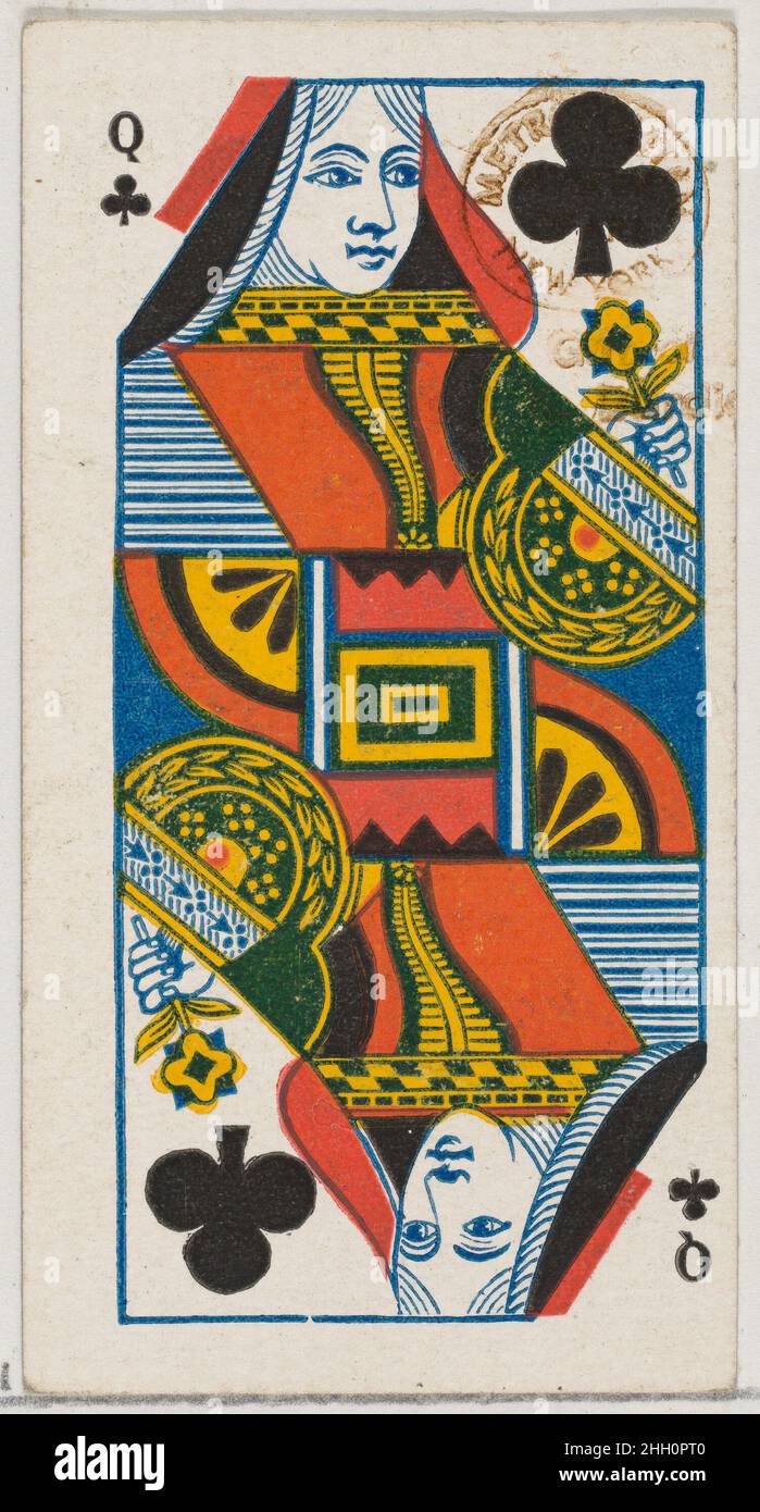 Queen of Clubs (black), from the Playing Cards series (N84) for Duke ...