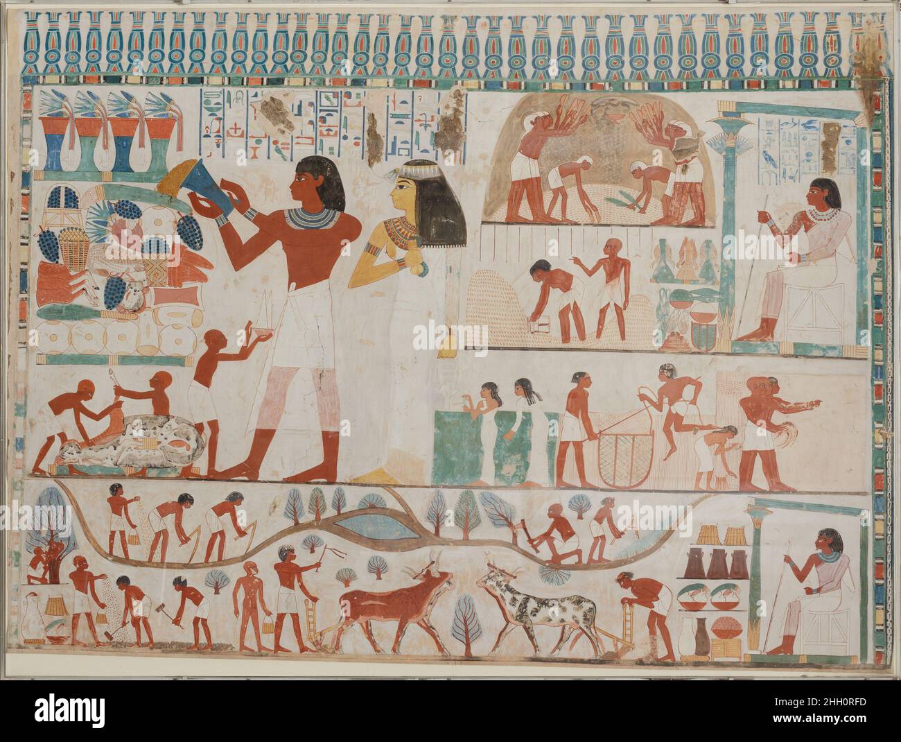 East Wall, South Side of Nakht's Offering Chapel 1908–1910; original ca ...