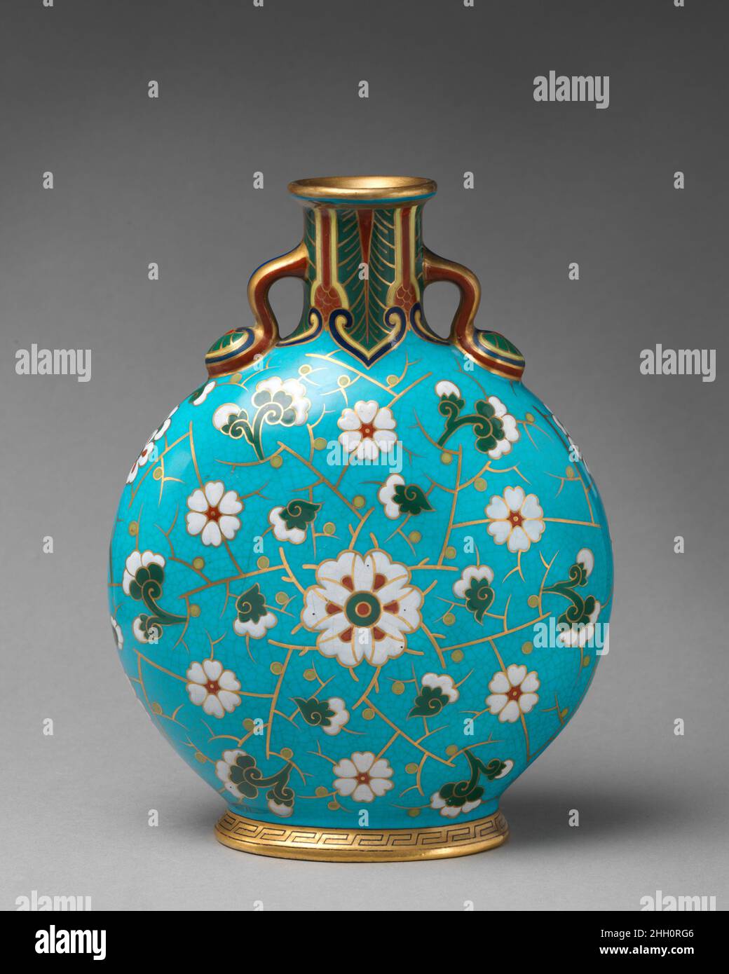 Moon flask with stylized floral decoration 1867 Minton(s) Minton was ...