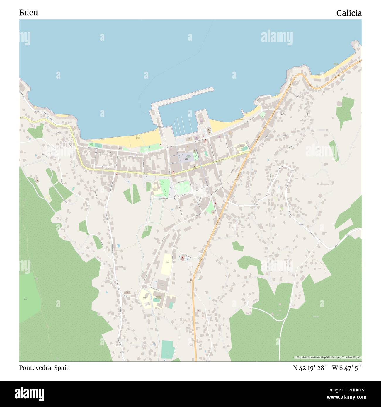 Bueu, Pontevedra, Spain, Galicia, N 42 19' 28'', W 8 47' 5'', map ...