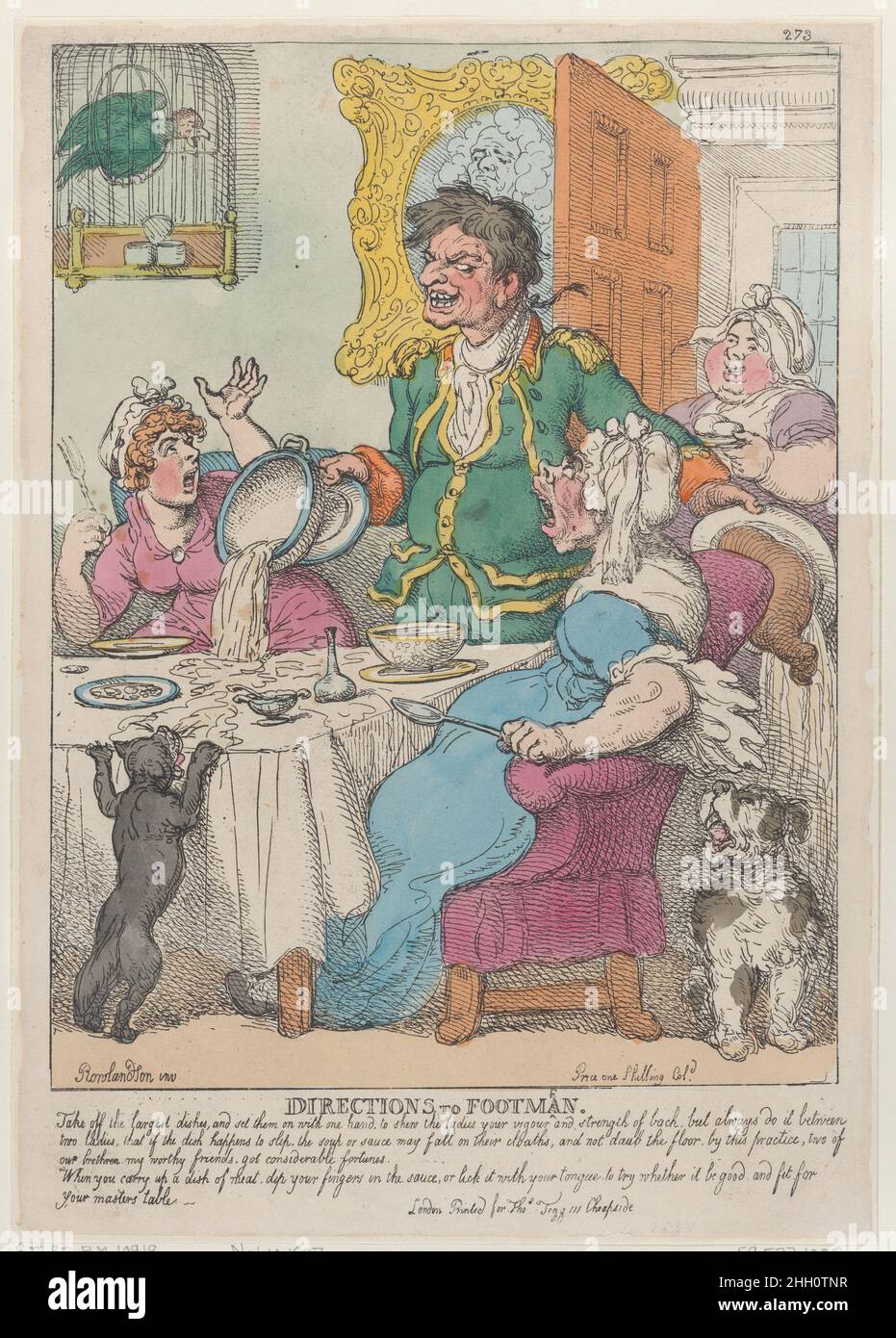 Directions to Footmen November 10, 1807 Thomas Rowlandson An untidy ...