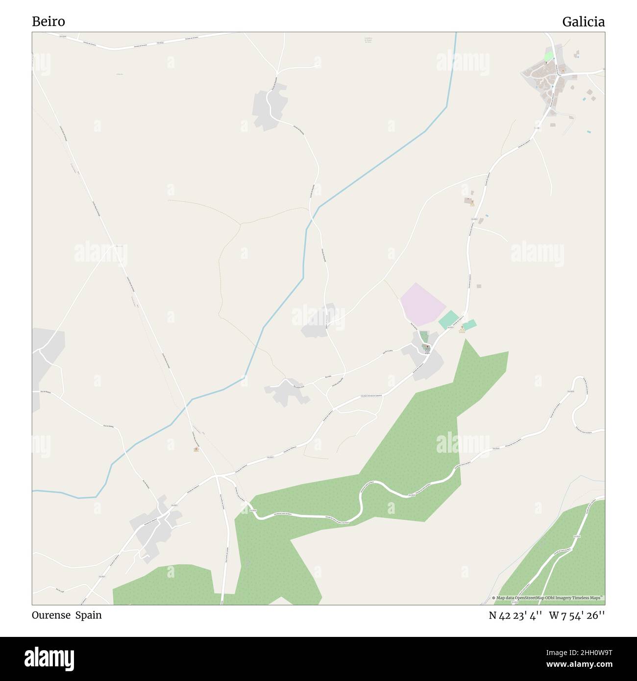 Beiro, Ourense, Spain, Galicia, N 42 23' 4'', W 7 54' 26'', map ...