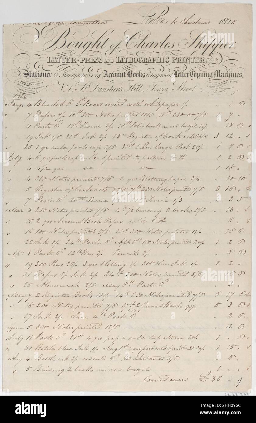 Trade Card for Charles Skipper, Letter Press and Lithographic Printer ...