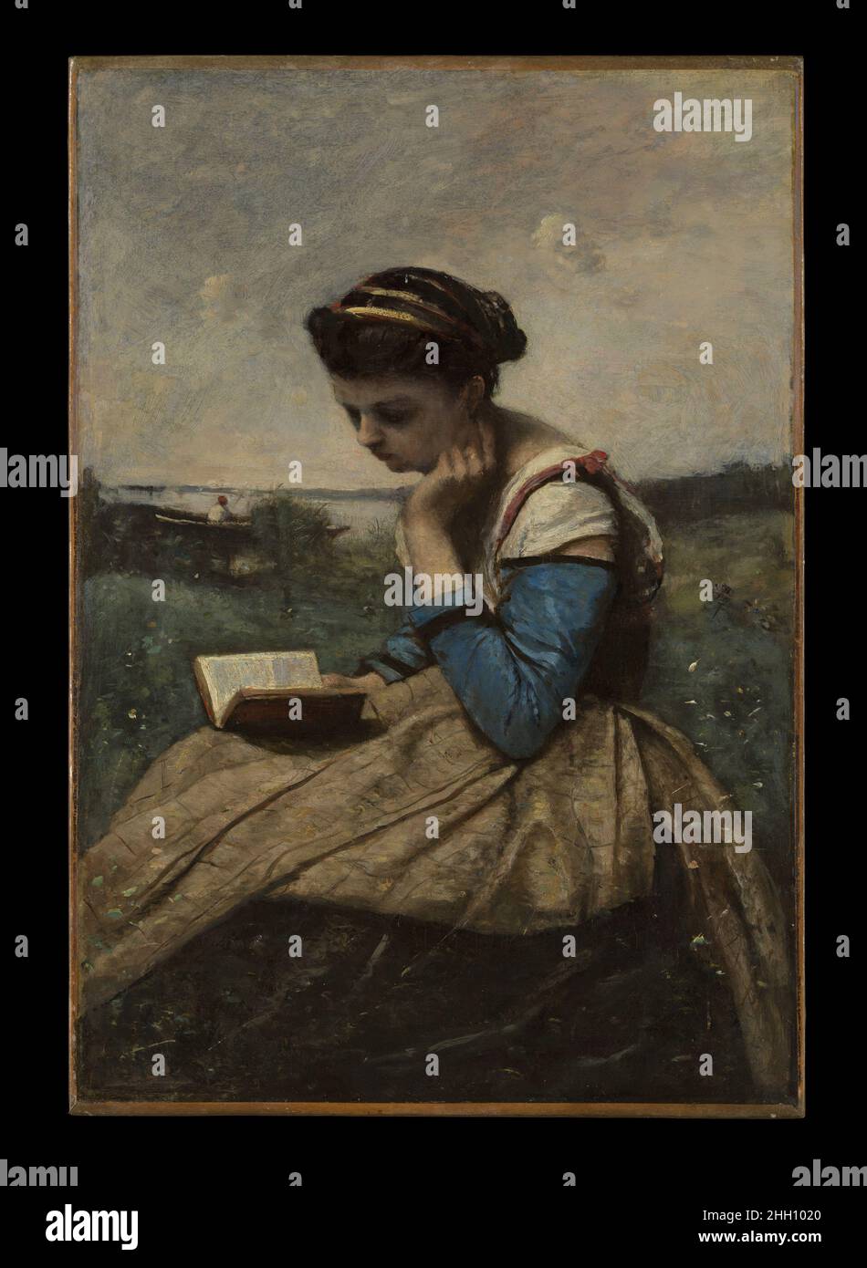 A Woman Reading 1869 and 1870 Camille Corot French When the seventy-two ...