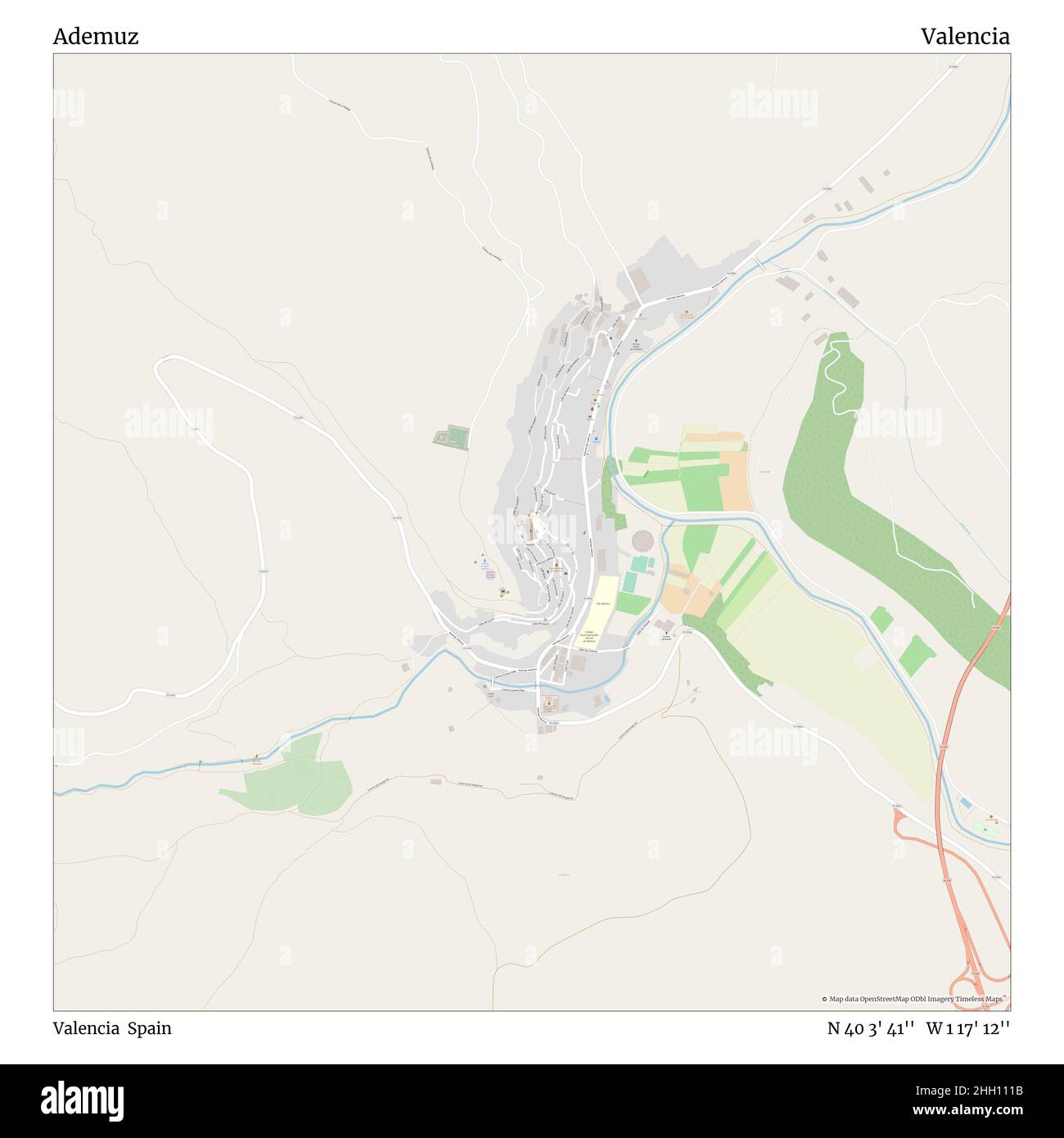Ademuz, Valencia, Spain, Valencia, N 40 3' 41'', W 1 17' 12'', map ...
