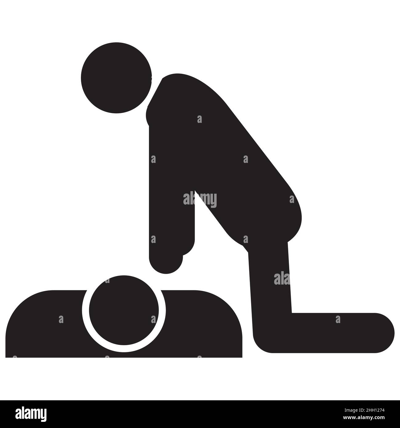 cpr icon on white background. ardiopulmonary resuscitation sign. CPR ...