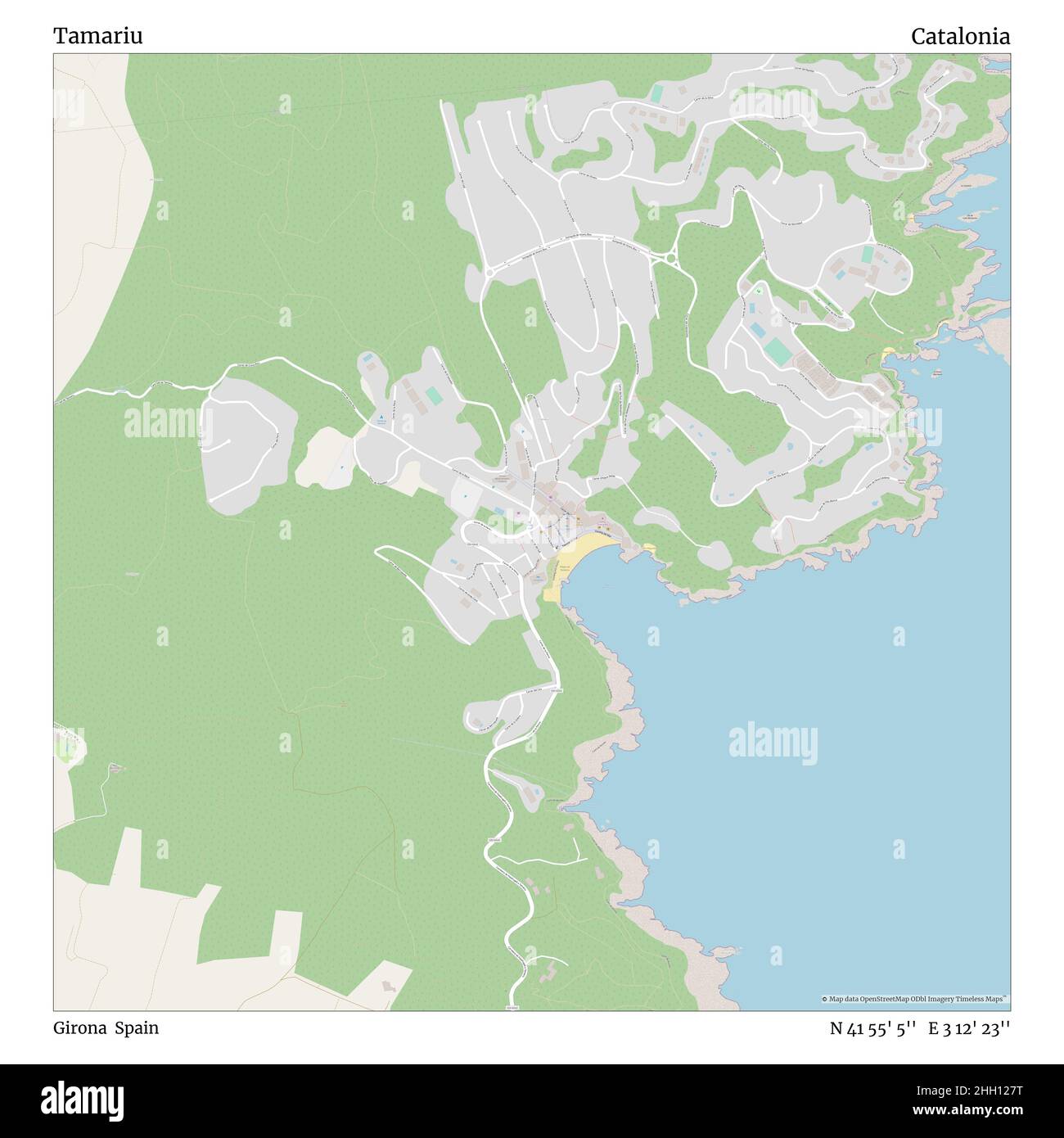 Tamariu, Girona, Spain, Catalonia, N 41 55' 5'', E 3 12' 23'', map ...