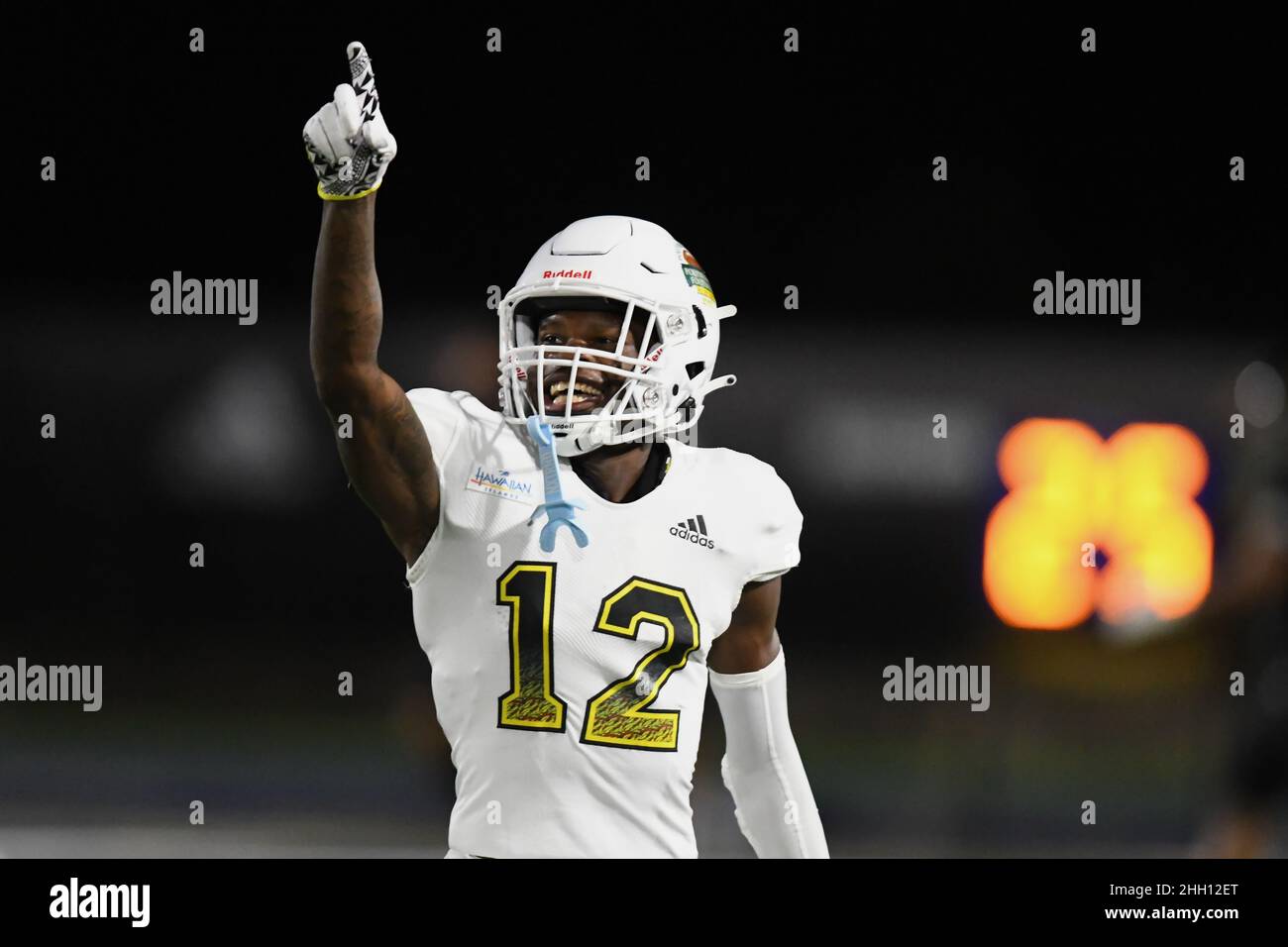 Honolulu, Hawaii, USA. 22nd Jan, 2022. Team Makai cornerback and ...