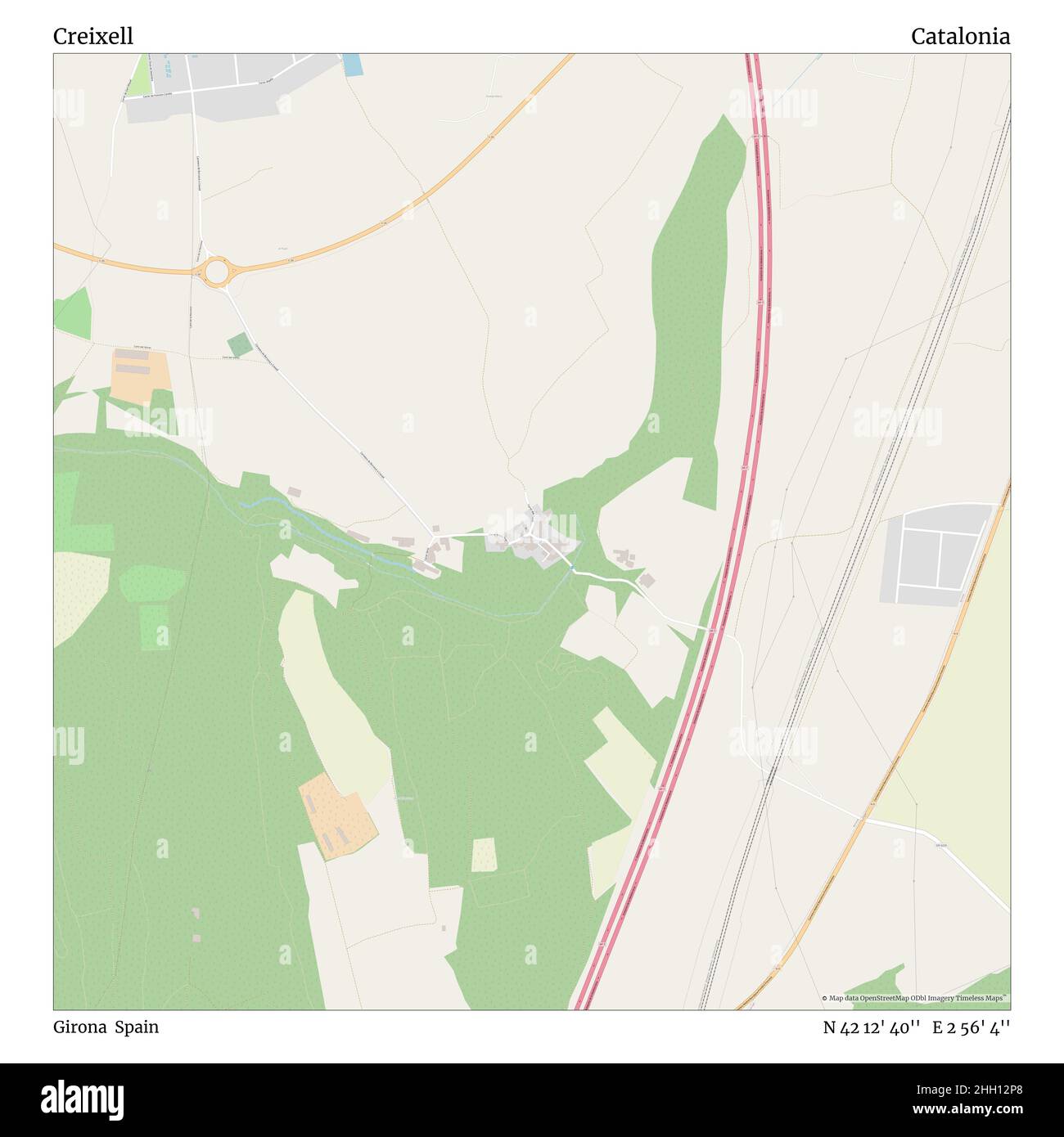 Creixell, Girona, Spain, Catalonia, N 42 12' 40'', E 2 56' 4'', map ...