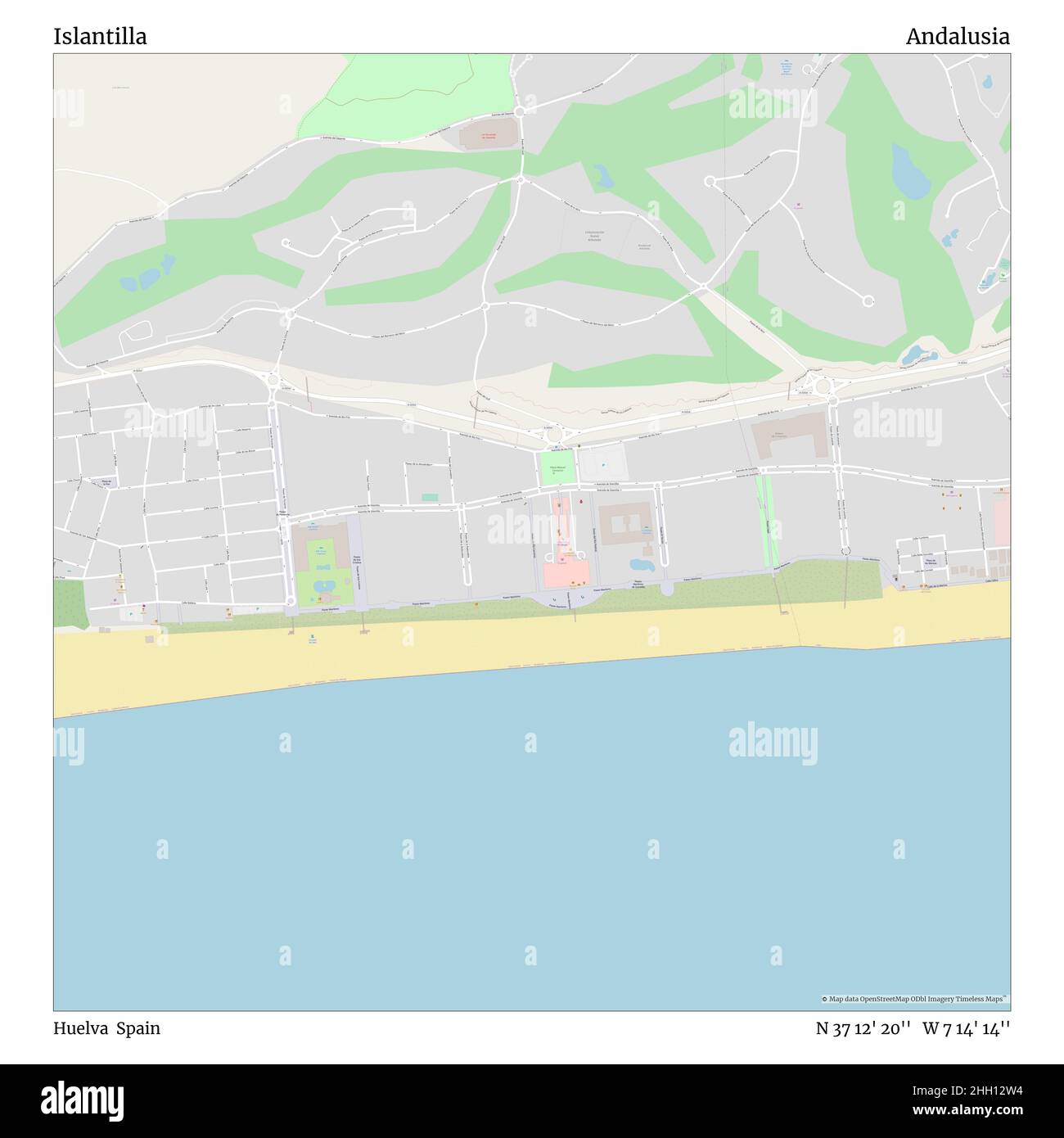 Islantilla, Huelva, Spain, Andalusia, N 37 12' 20'', W 7 14' 14'', map ...