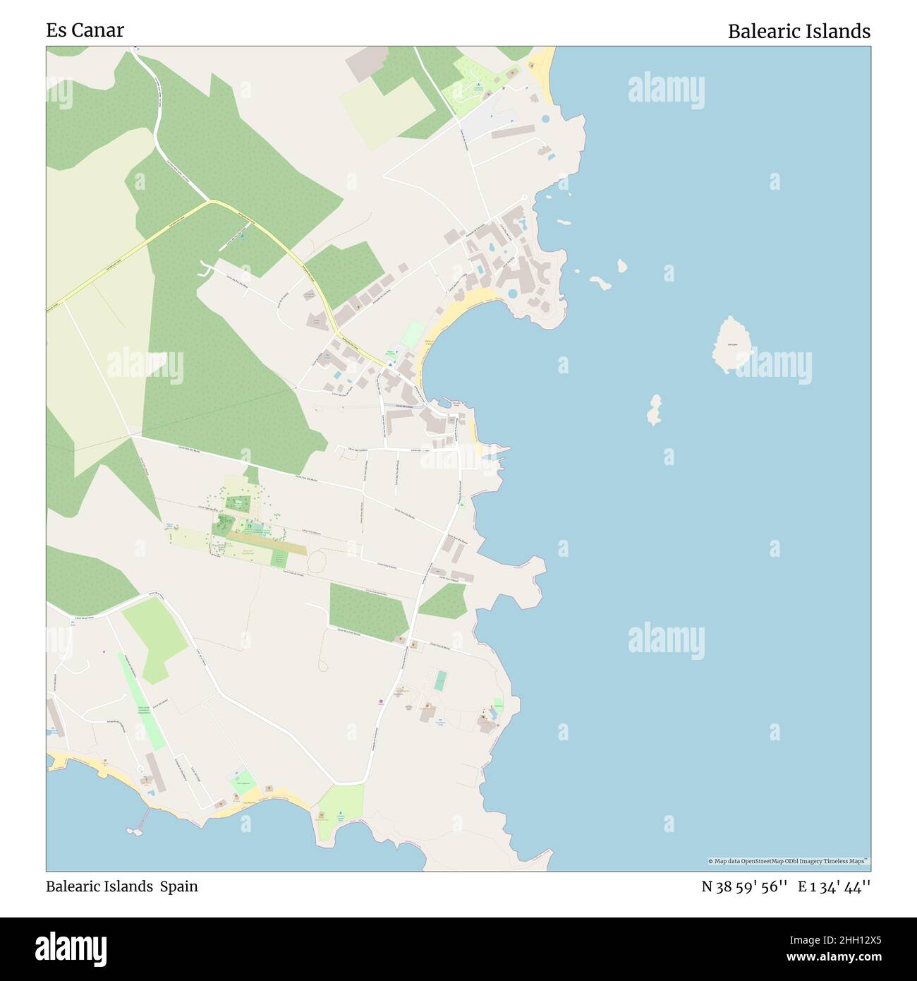 Es Canar, Balearic Islands, Spain, Balearic Islands, N 38 59' 56'', E 1 ...