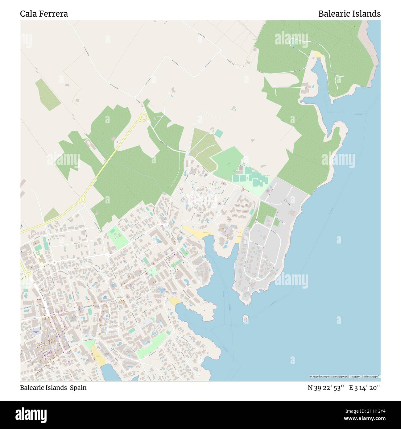 Cala Ferrera, Balearic Islands, Spain, Balearic Islands, N 39 22' 53 ...