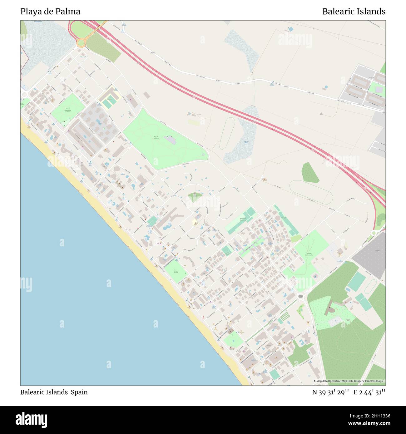 Playa de Palma, Balearic Islands, Spain, Balearic Islands, N 39 31' 29 ...