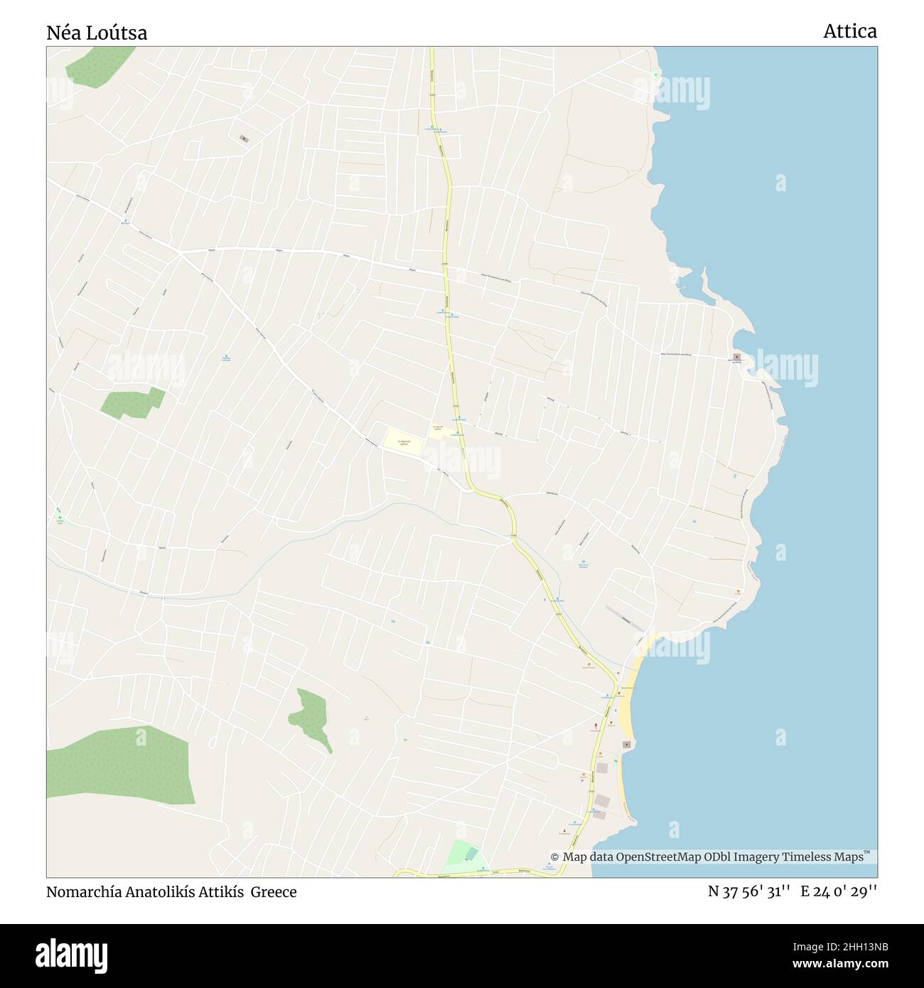 Néa Loútsa, Nomarchía Anatolikís Attikís, Greece, Attica, N 37 56' 31 ...