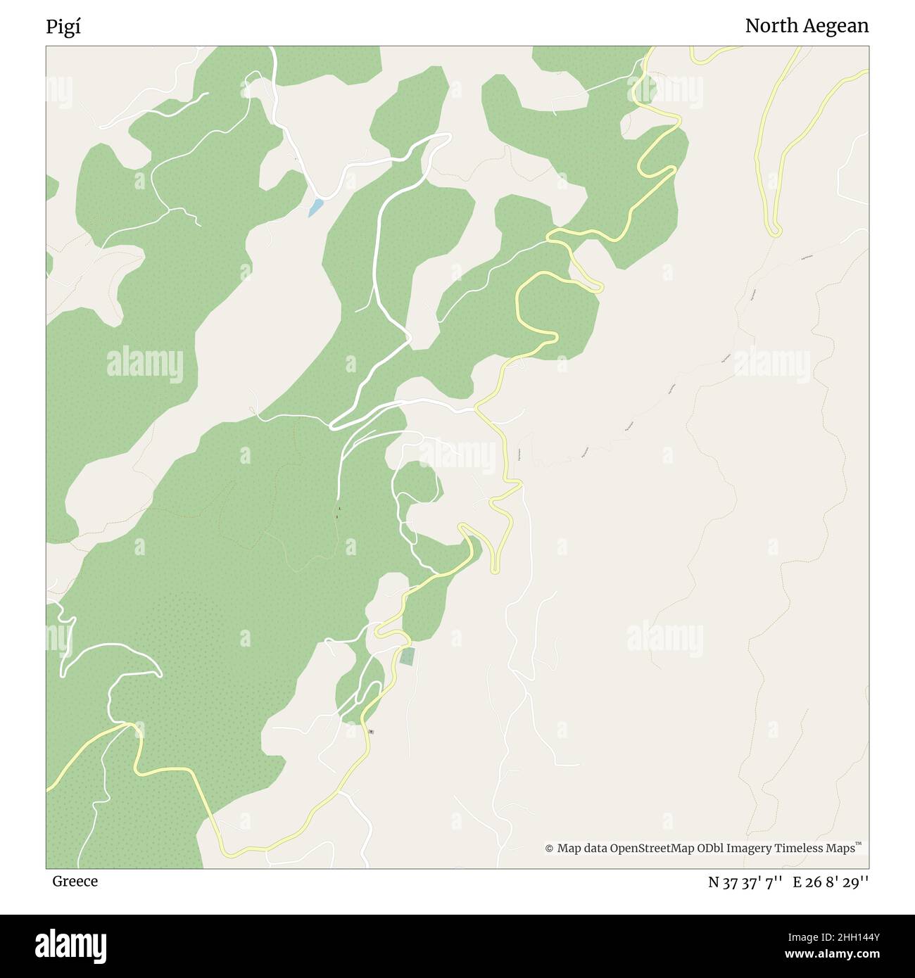 Pigí, Greece, North Aegean, N 37 37' 7'', E 26 8' 29'', map, Timeless ...