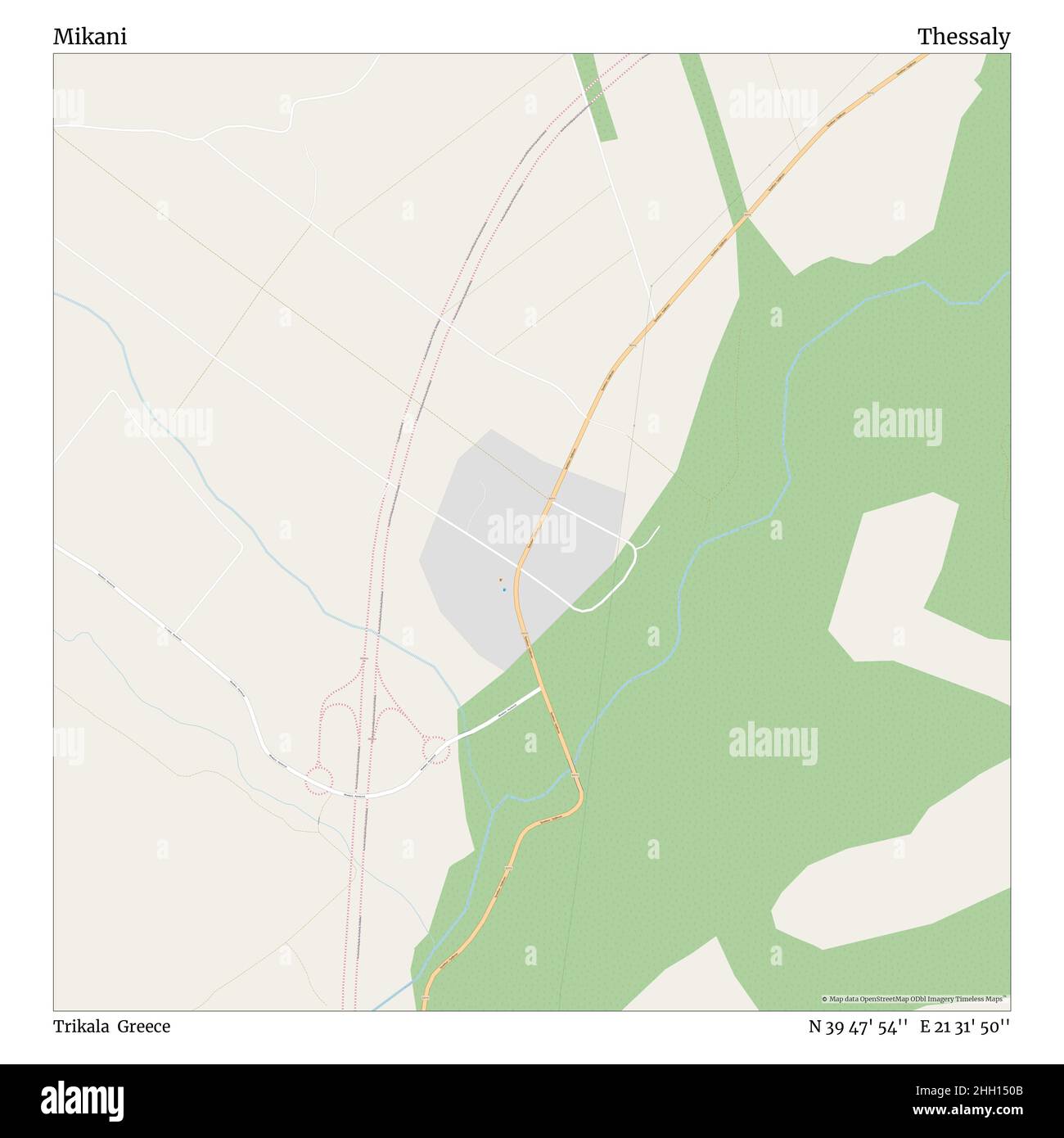 Mikani, Trikala, Greece, Thessaly, N 39 47' 54'', E 21 31' 50'', map ...