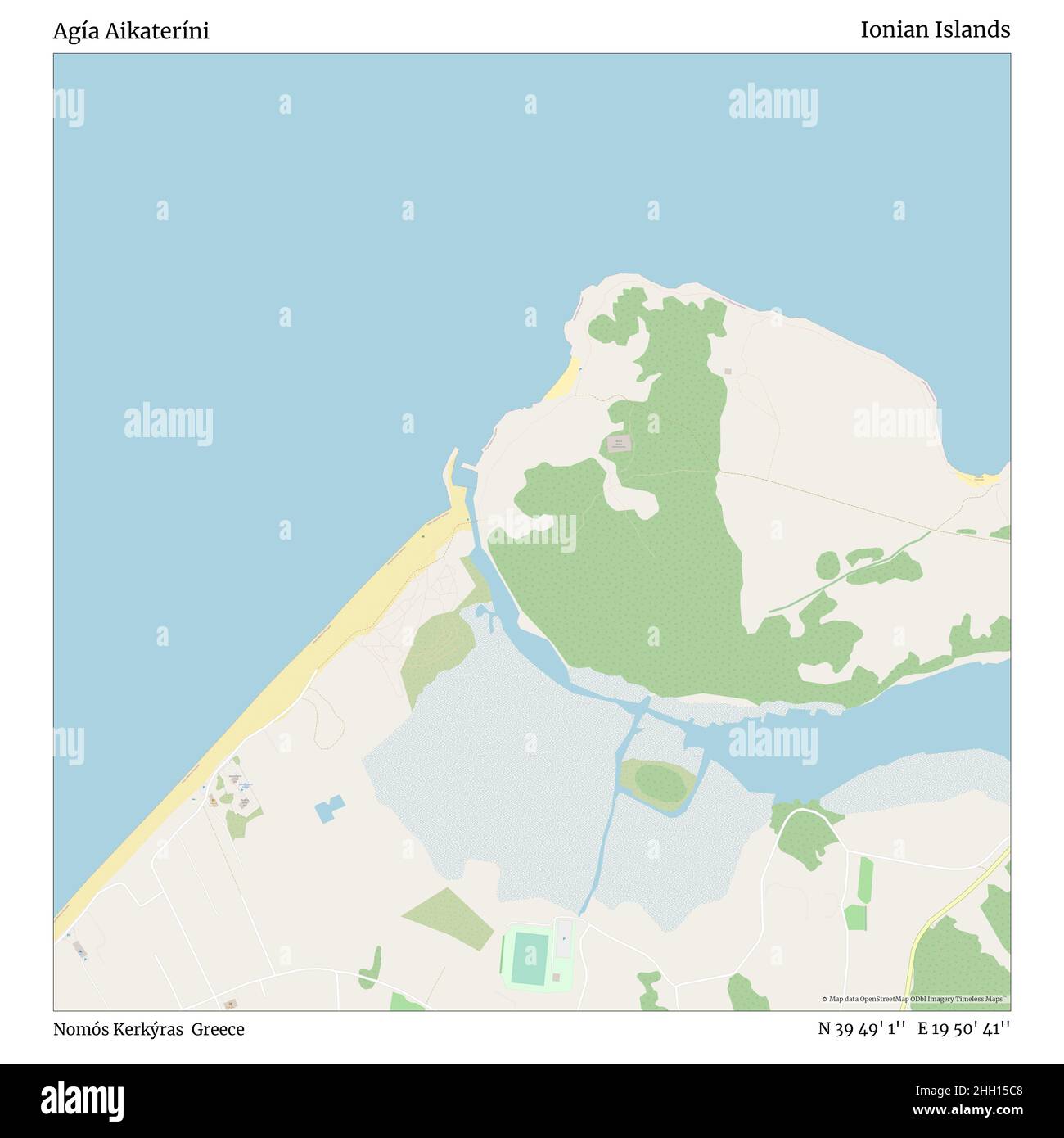 Agía Aikateríni, Nomós Kerkýras, Greece, Ionian Islands, N 39 49' 1 ...